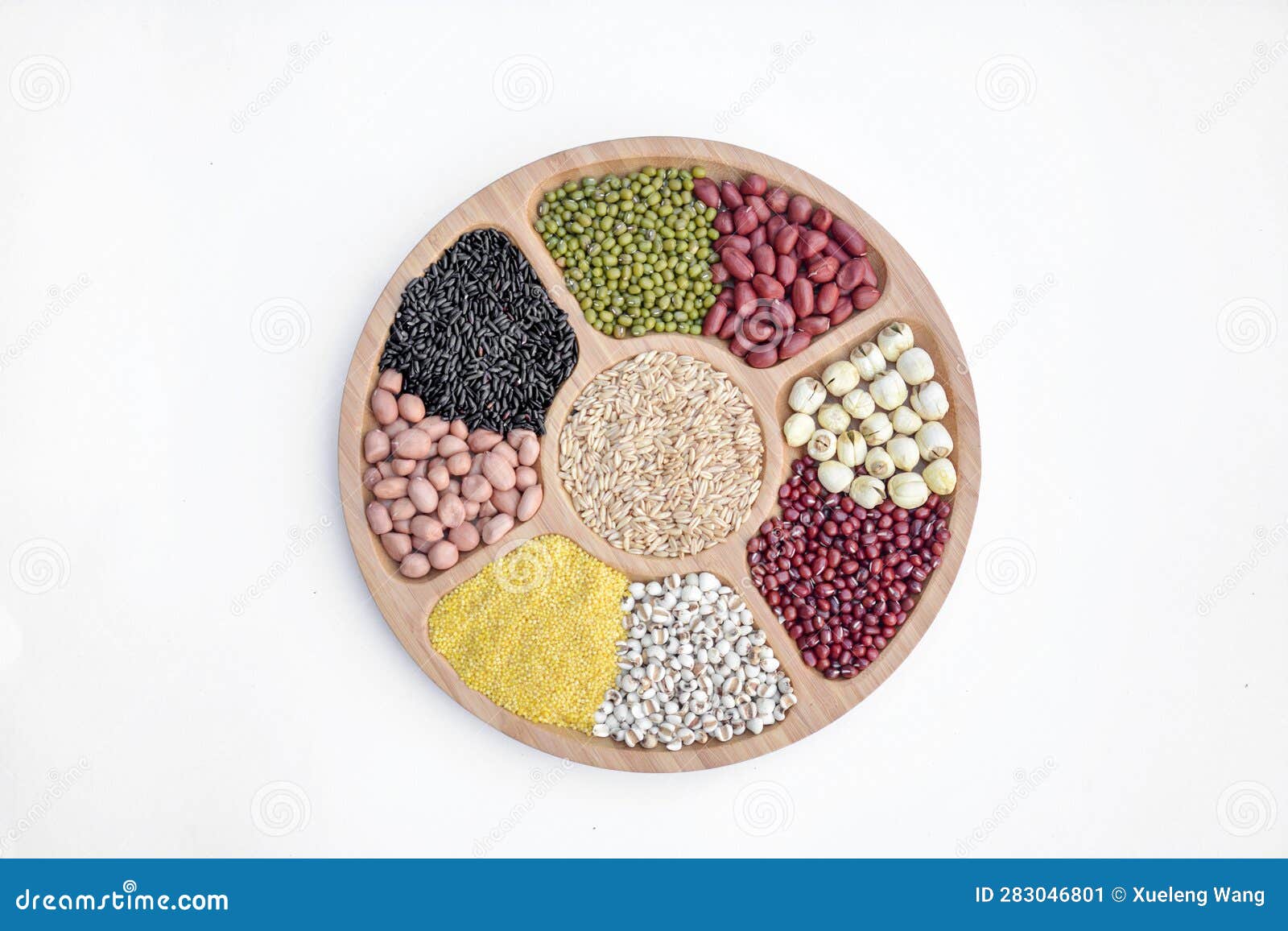 Grain with Plate on White Background Stock Image - Image of fruit ...