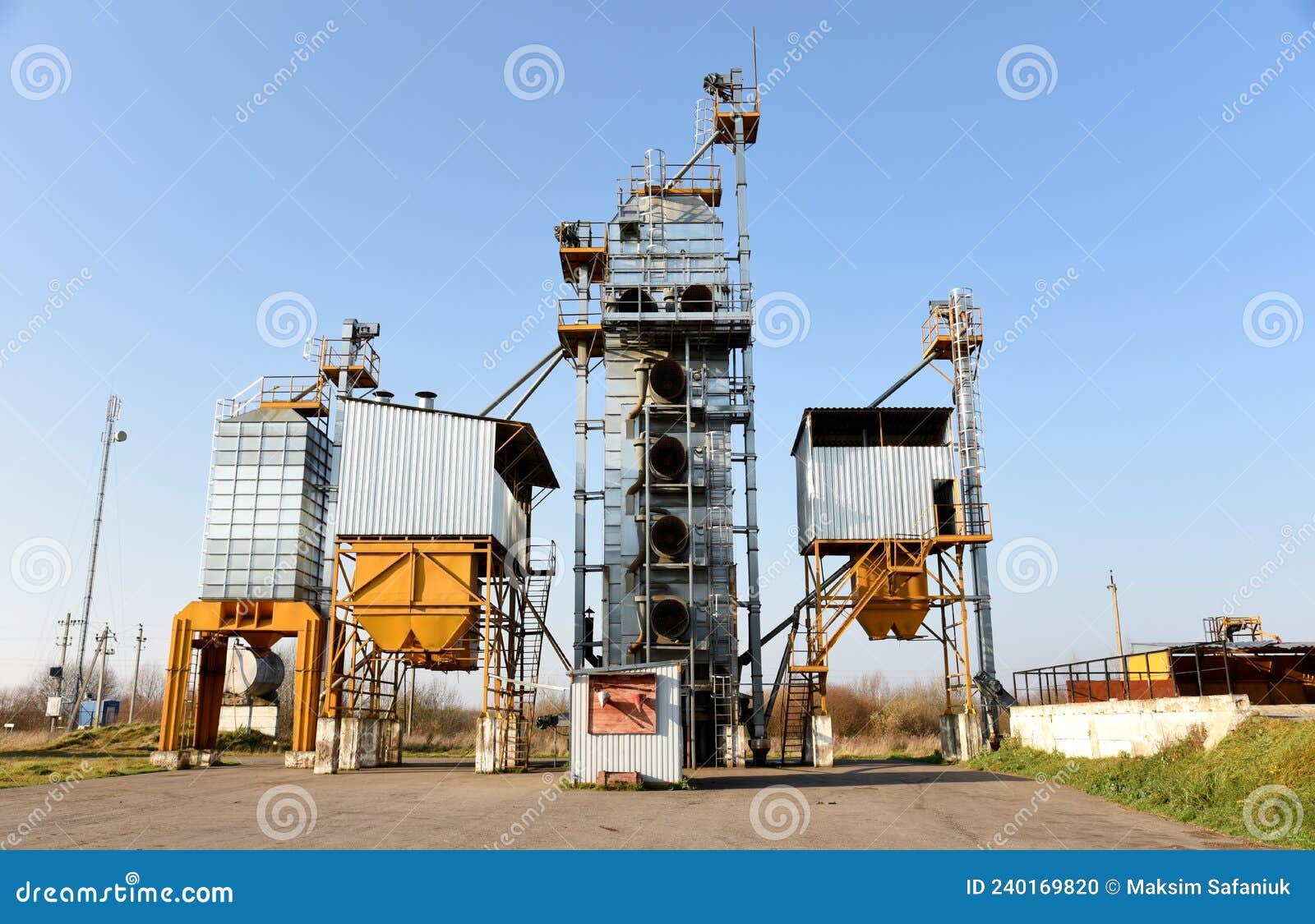 Grain Processing Plant. Processing and Sifting Corn and Grain after ...