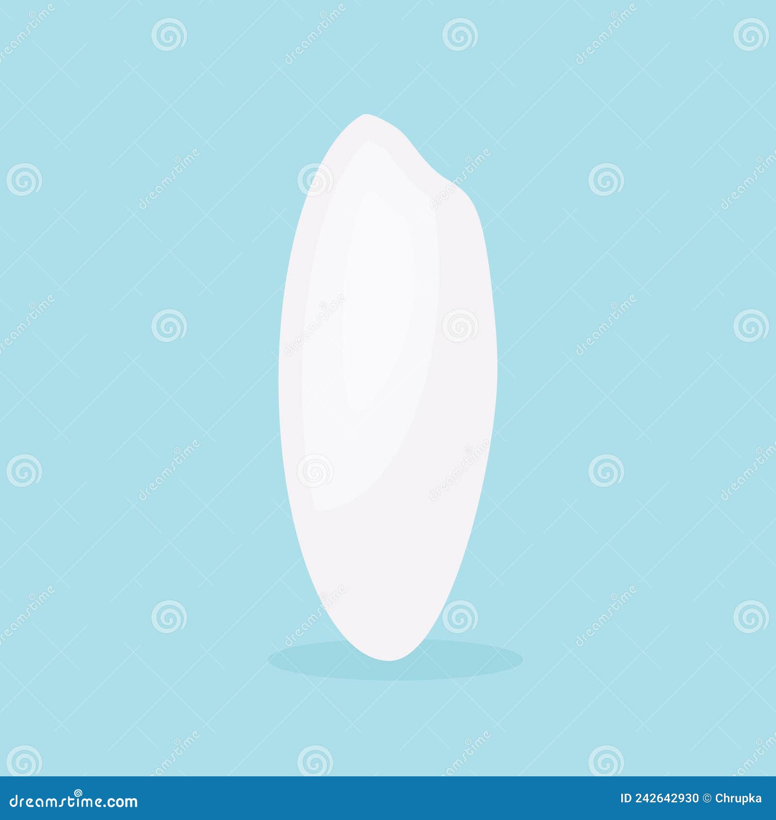 Grain of rice stock vector. Illustration of object, healthy - 242642930