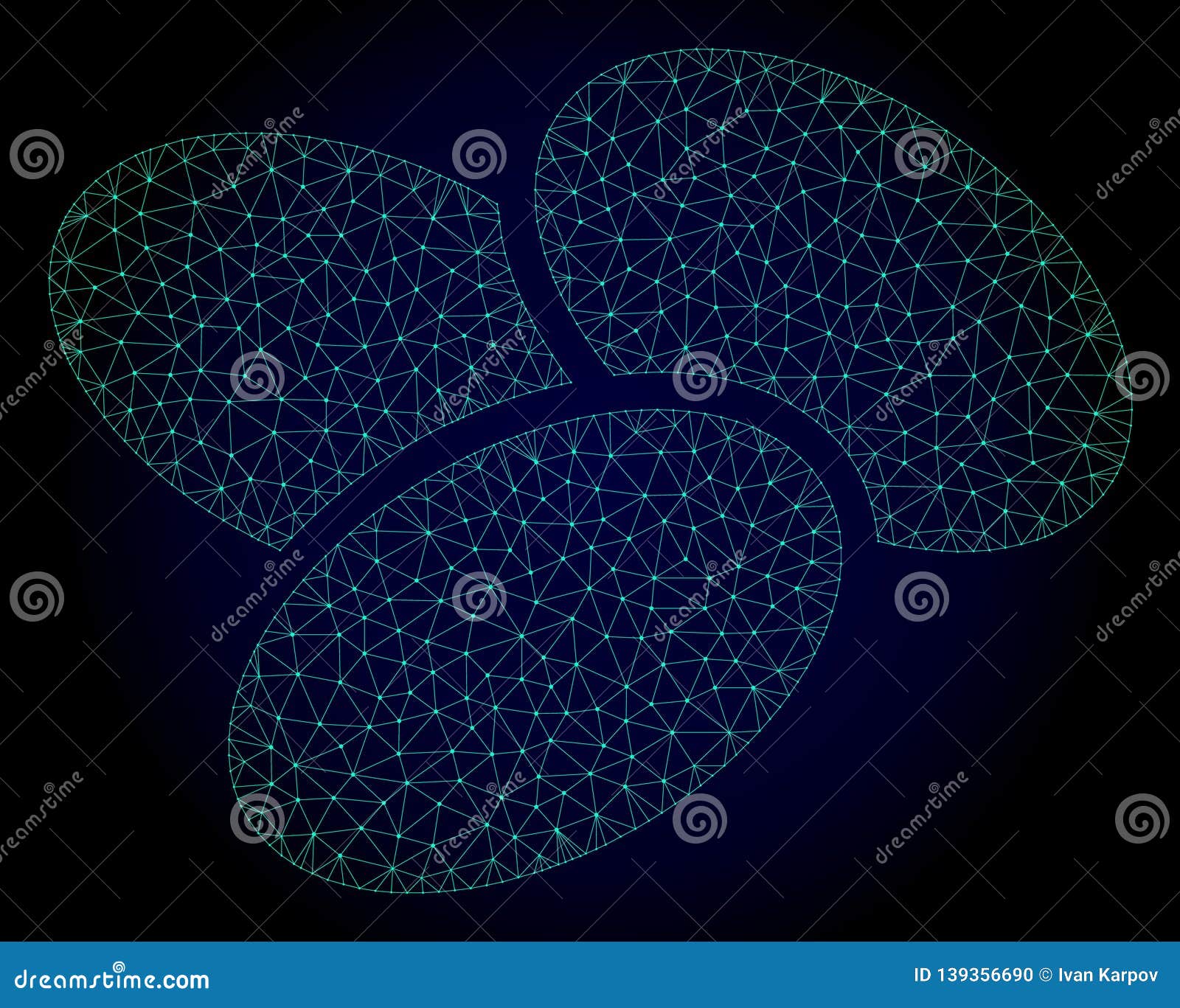 Grain Seeds Polygonal Frame Vector Mesh Illustration Stock Vector ...