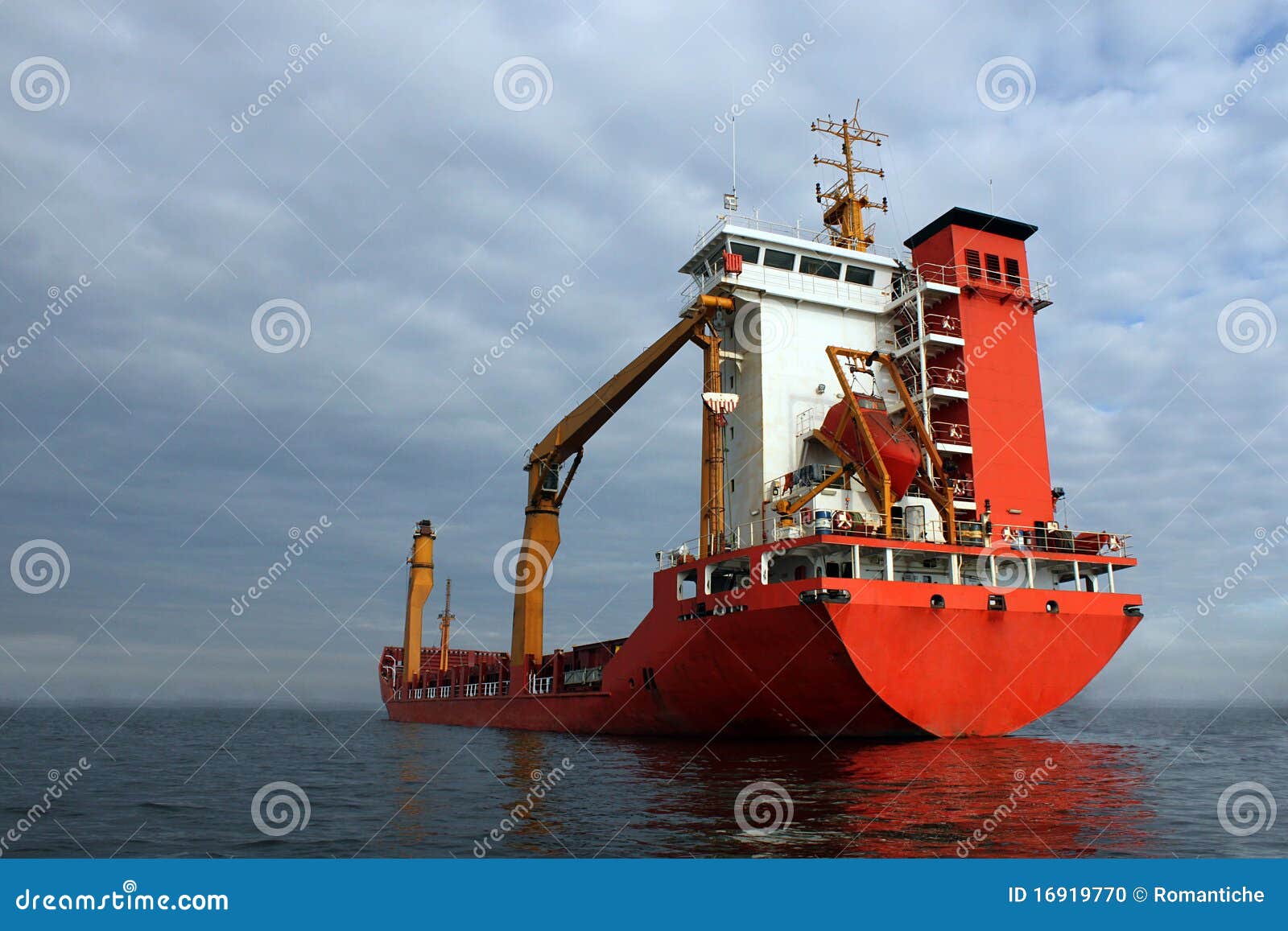 Grain ship stock photo. Image of clouds, grey, orange - 16919770