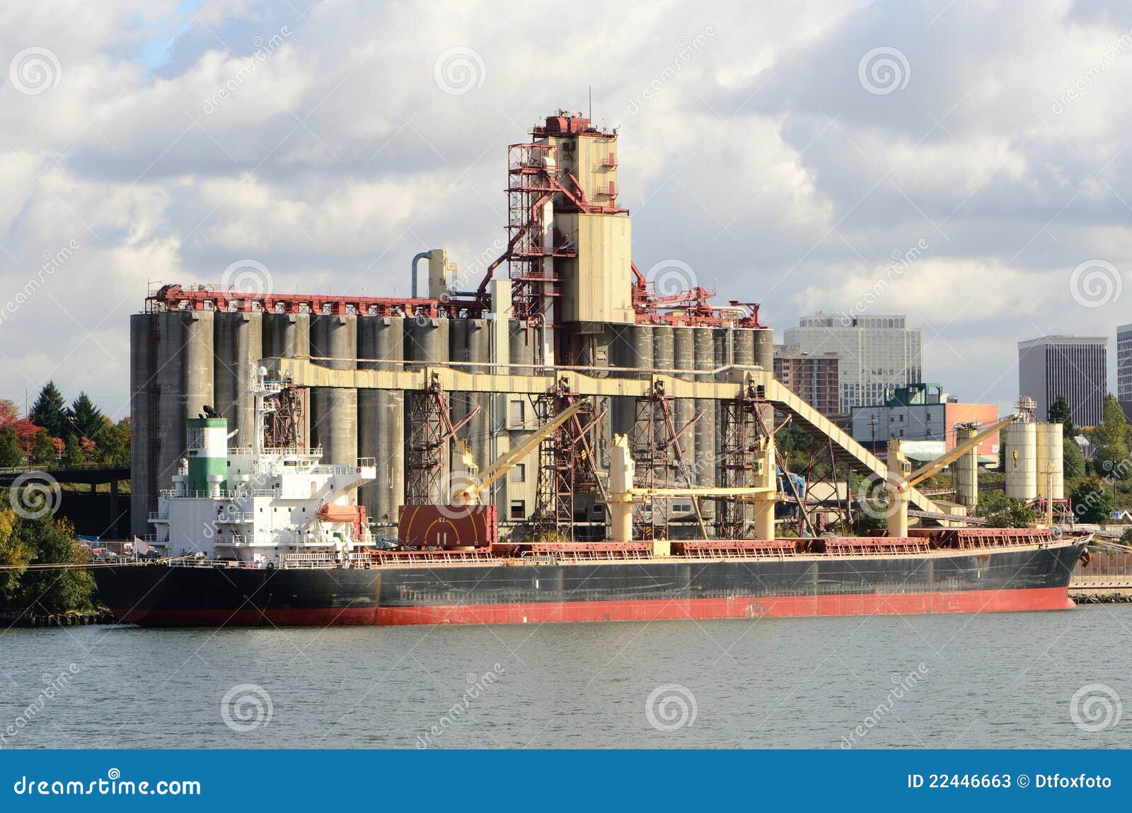 Grain Ship stock image. Image of grain, ship, cars, birds - 22446663
