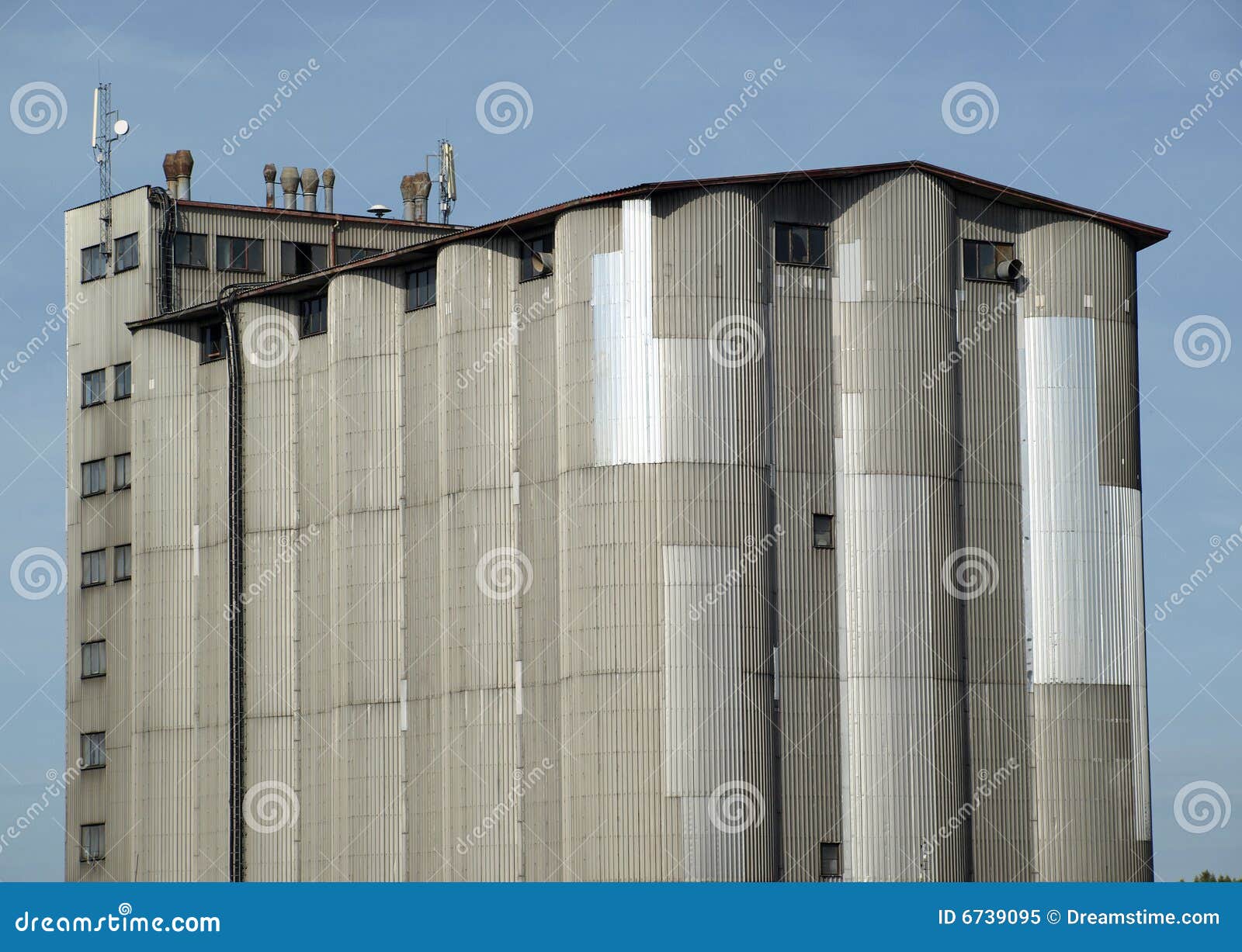Grain silo stock image. Image of reserve, storage, metal - 6739095