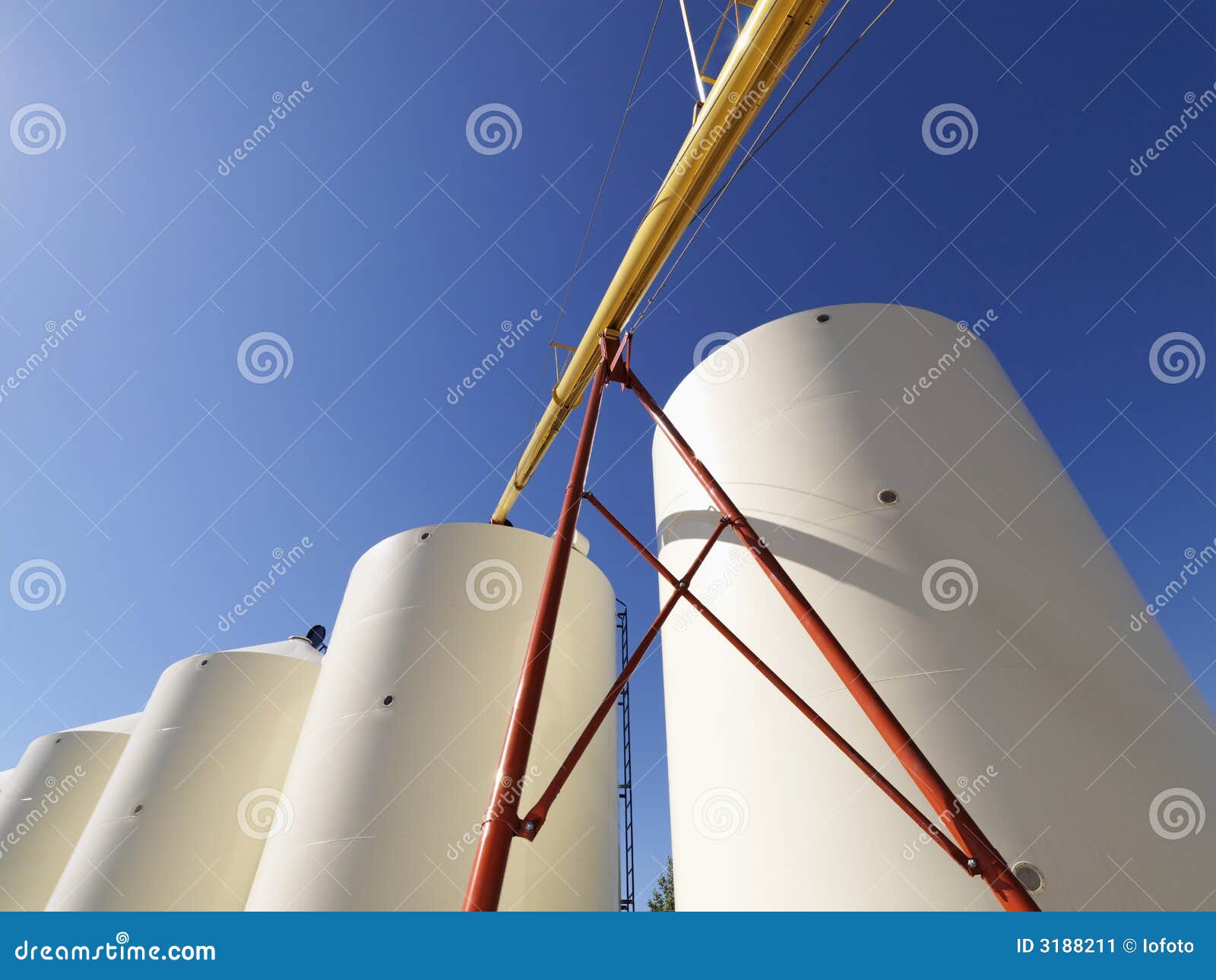 Grain silo storage. stock image. Image of storage, farmland - 3188211
