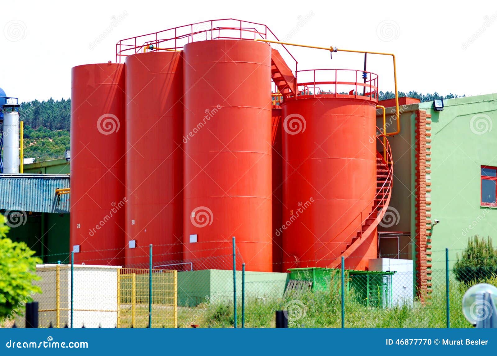 Grain silos stock photo. Image of industry, corn, countryside - 46877770
