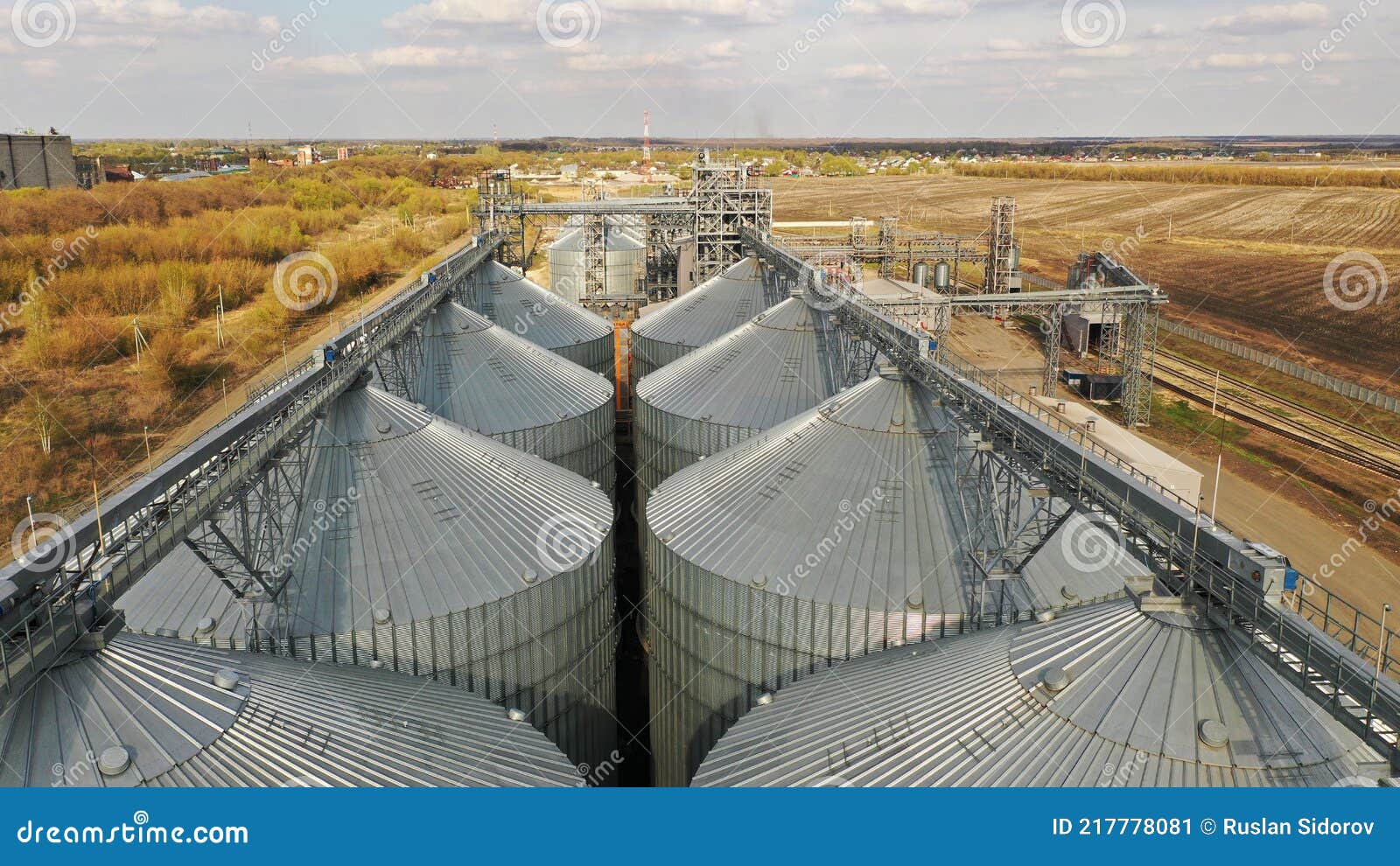 Grain Storage And Loading Facility Editorial Image | CartoonDealer.com ...