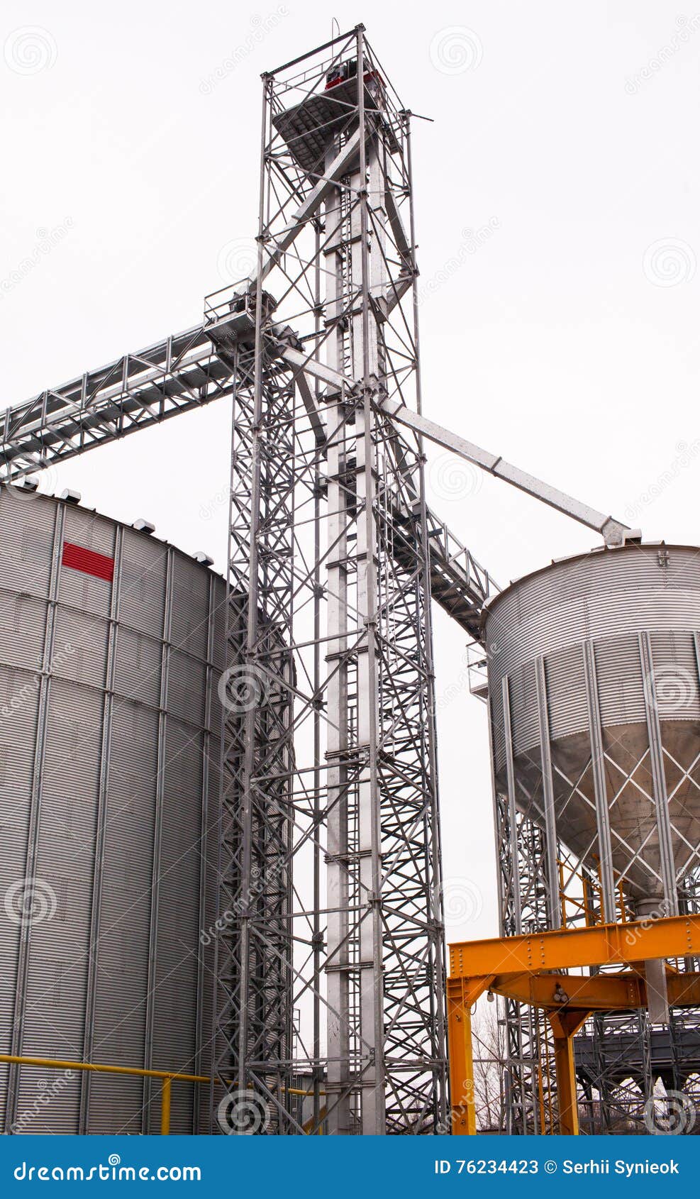 Grain storage silo stock image. Image of agriculture - 76234423