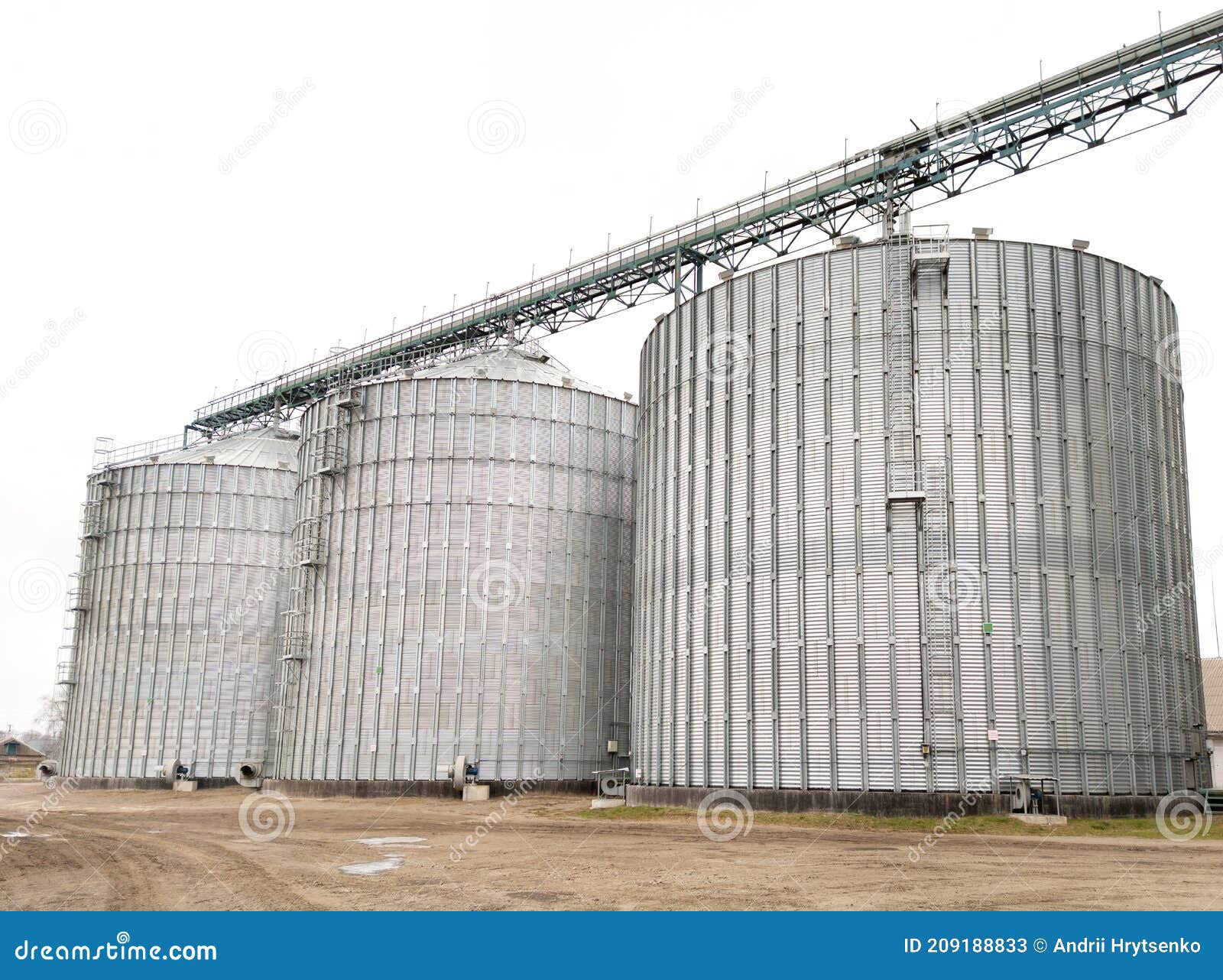Grain storage silo stock image. Image of nature, plant - 209188833