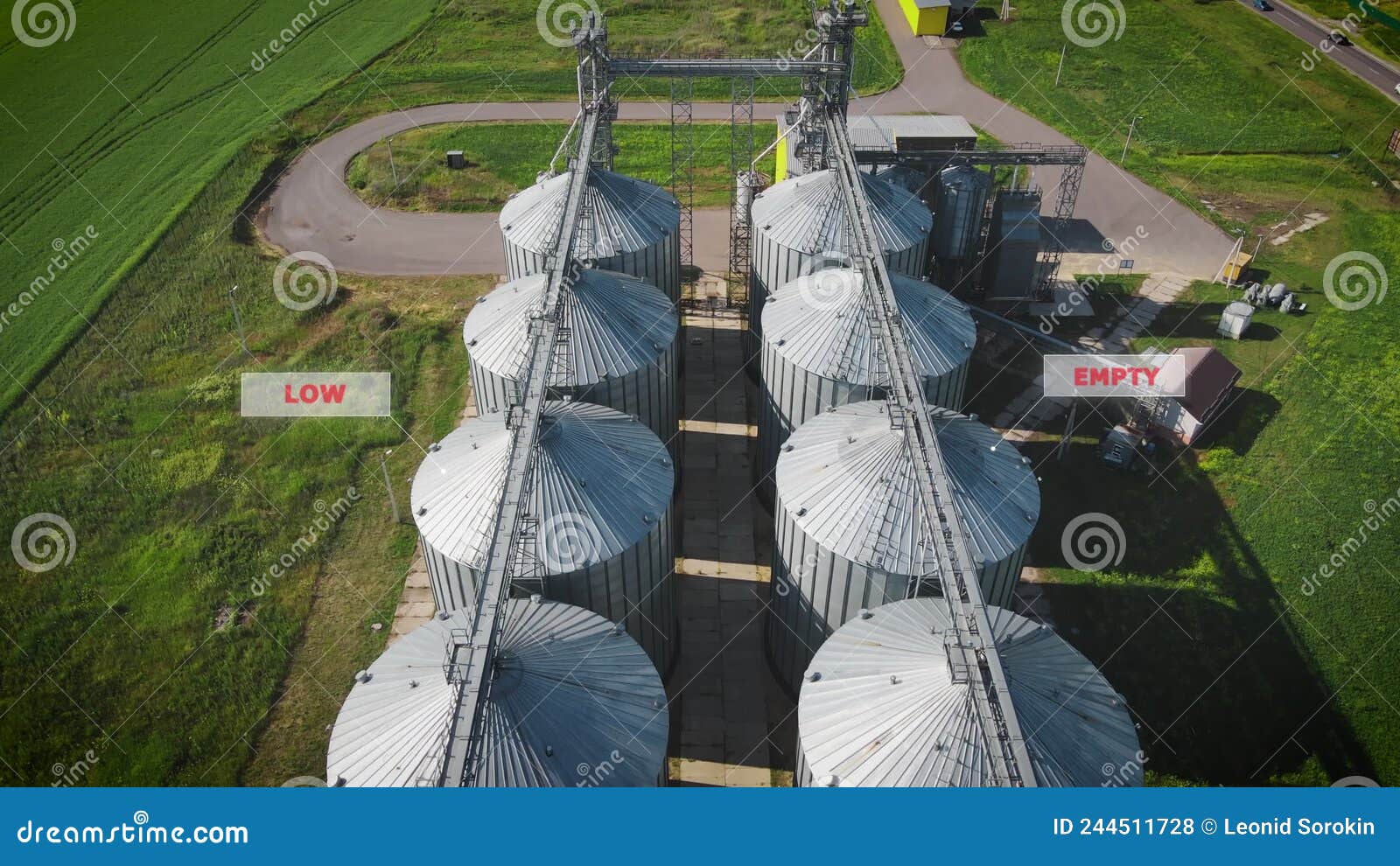 Grain Storage Silos for Grain with Hologram Sensor of Level in ...