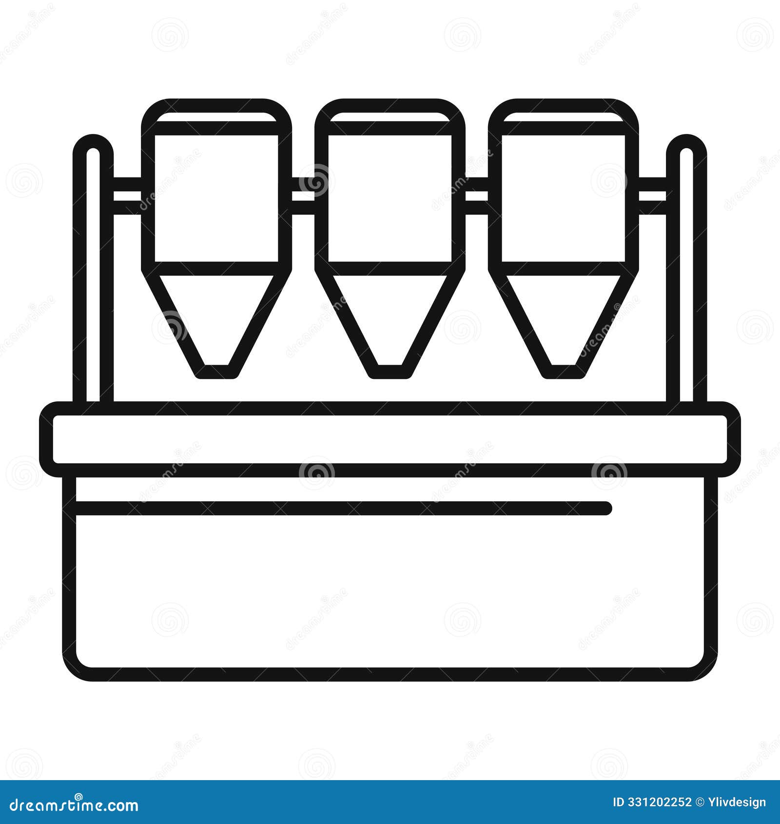 Grain Storage Silos Holding Harvested Crops on Farm Stock Illustration ...