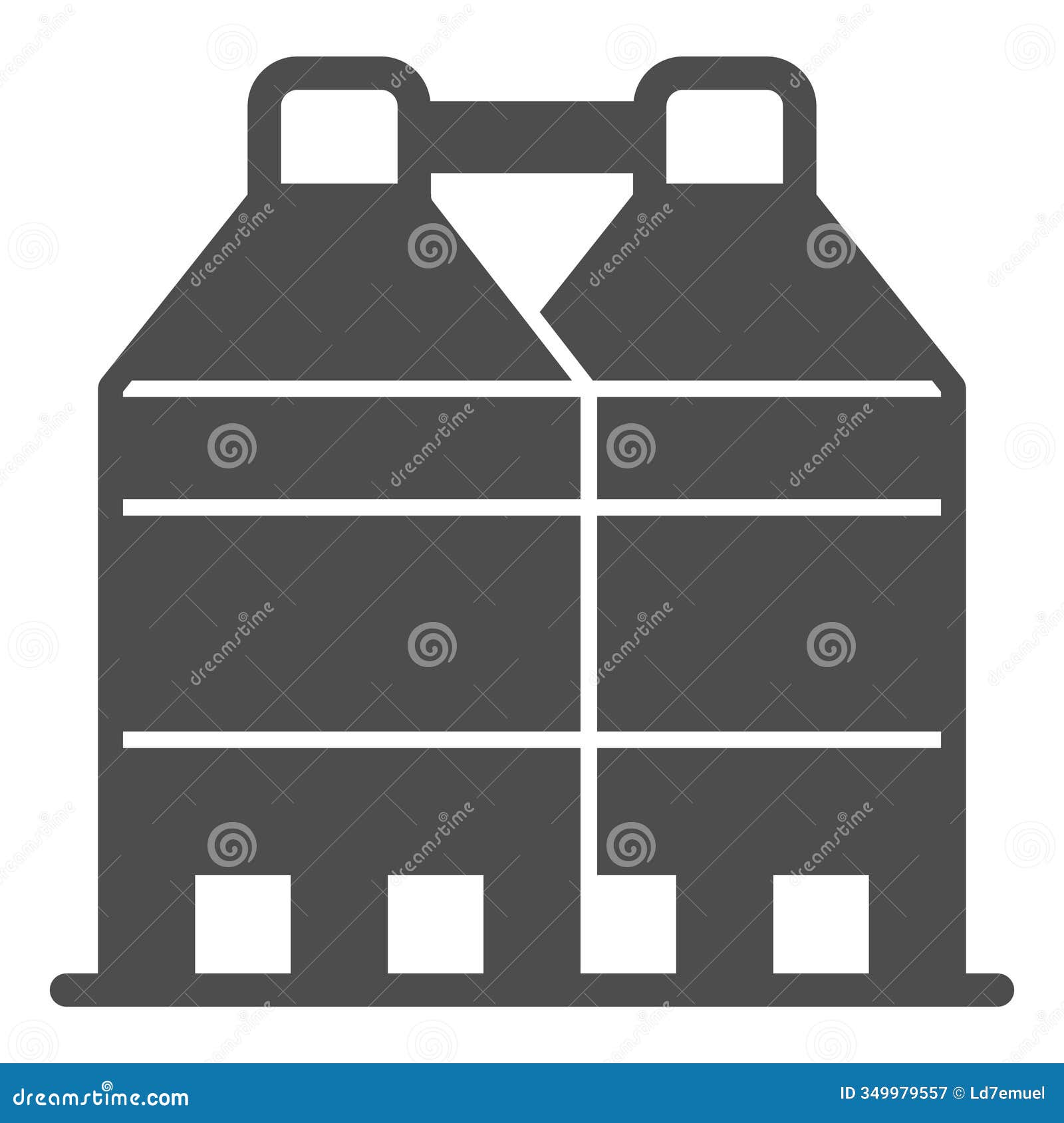 Grain Storage Solid Icon, Wheat Production Concept. Vector Graphics ...