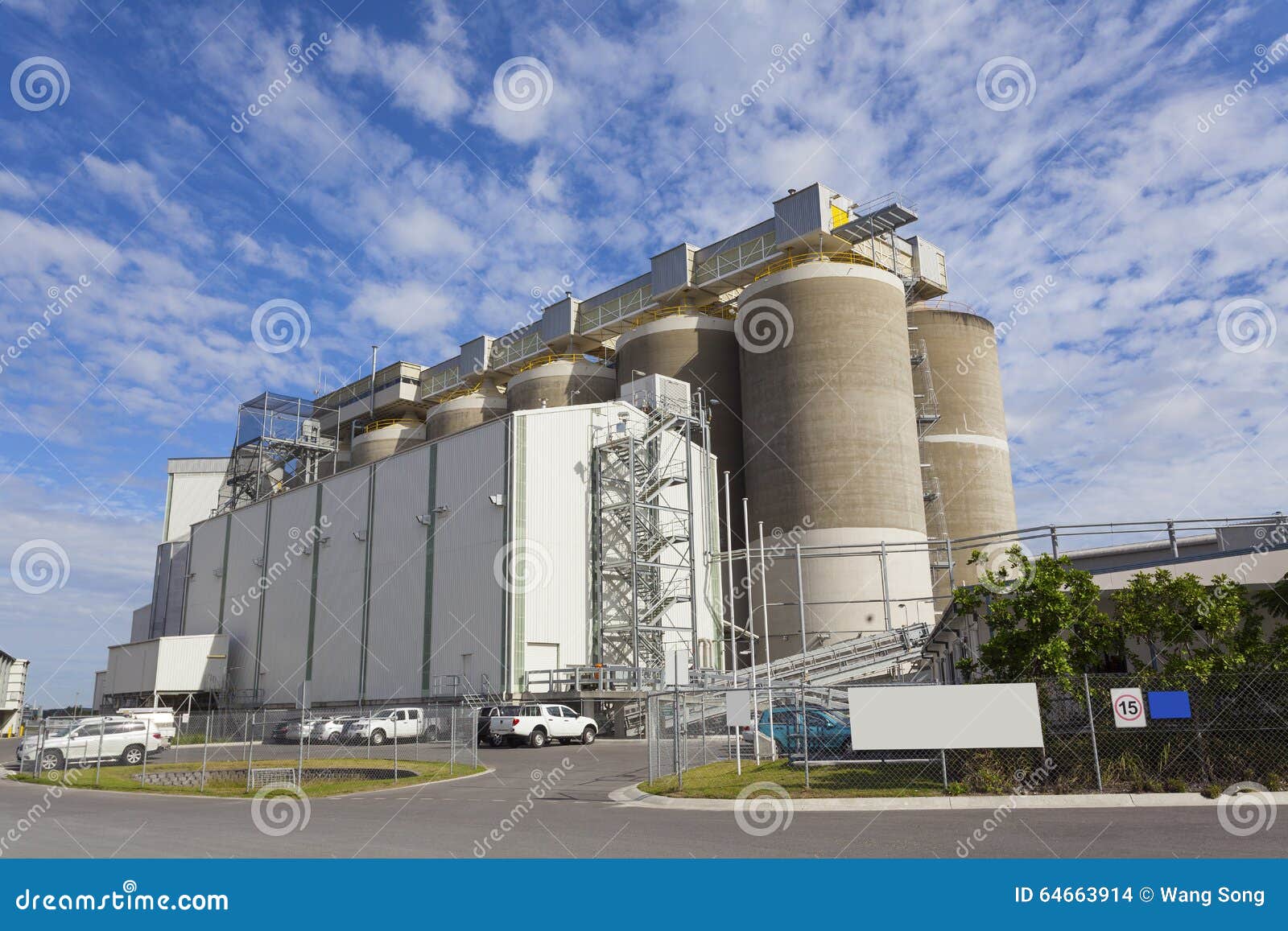 Grain storage tanks stock photo. Image of industry, warehouse - 64663914