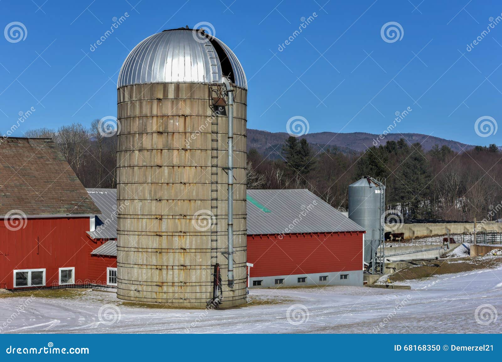 Grain Store Silo With Discharge Hopper - Storage Of Agricultural Food ...