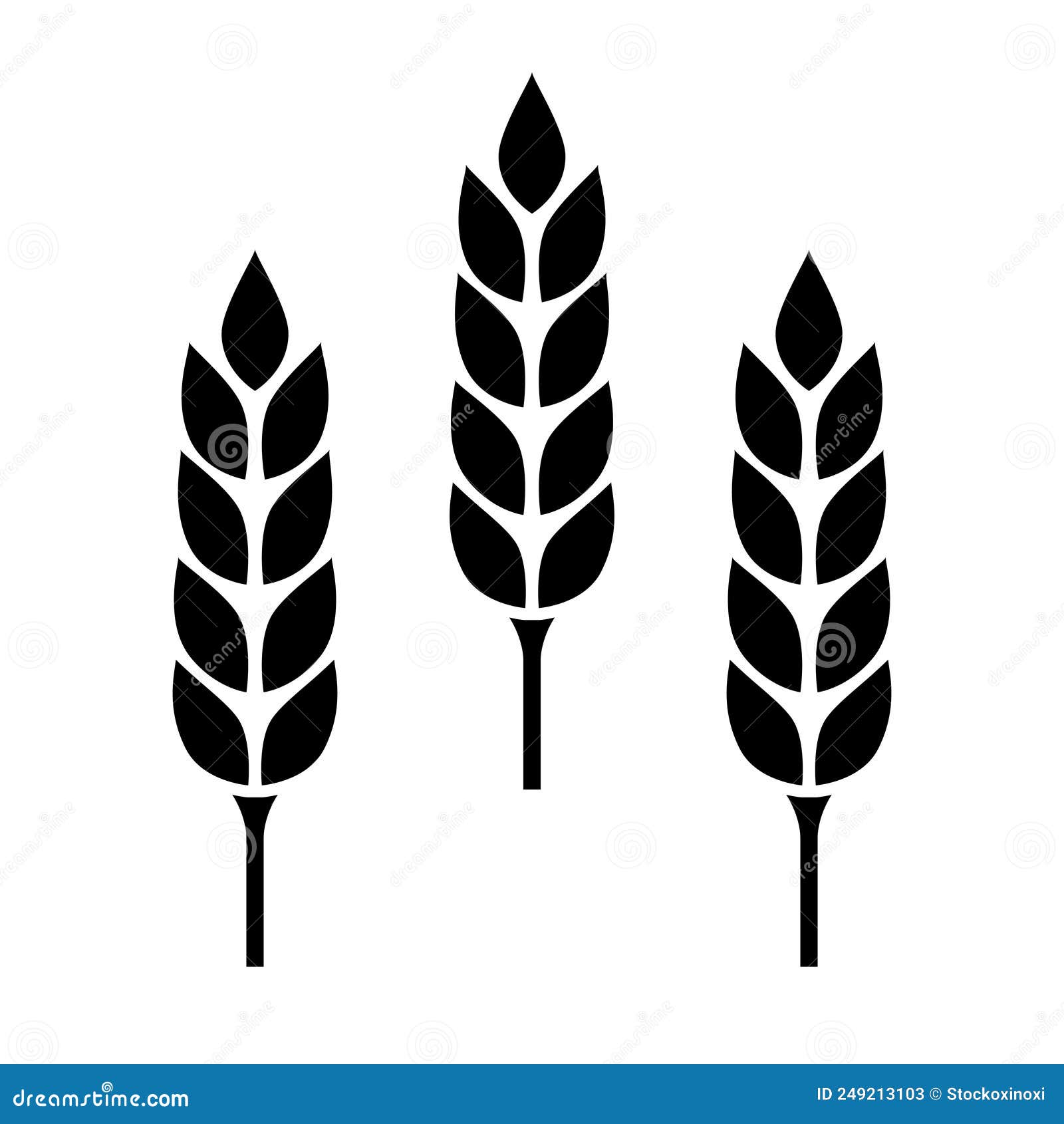 Grain Symbol Wheat Vector Icon Stock Vector - Illustration of bran ...