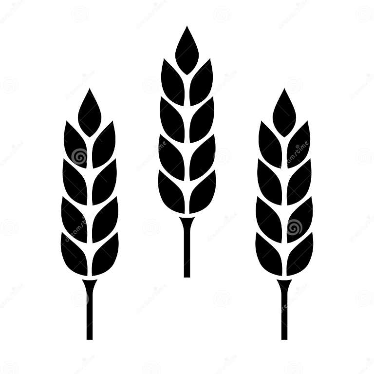 Grain Symbol Wheat Vector Icon Stock Vector - Illustration of bran ...