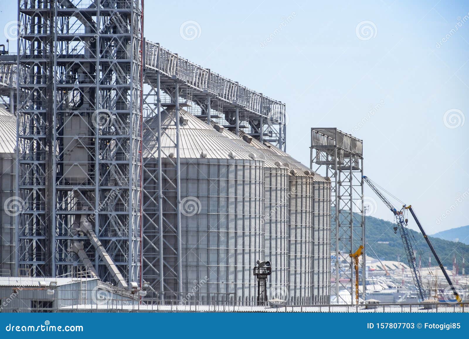 Grain Terminal in Port of Novorossiysk. Grain Elevator Stock Image ...