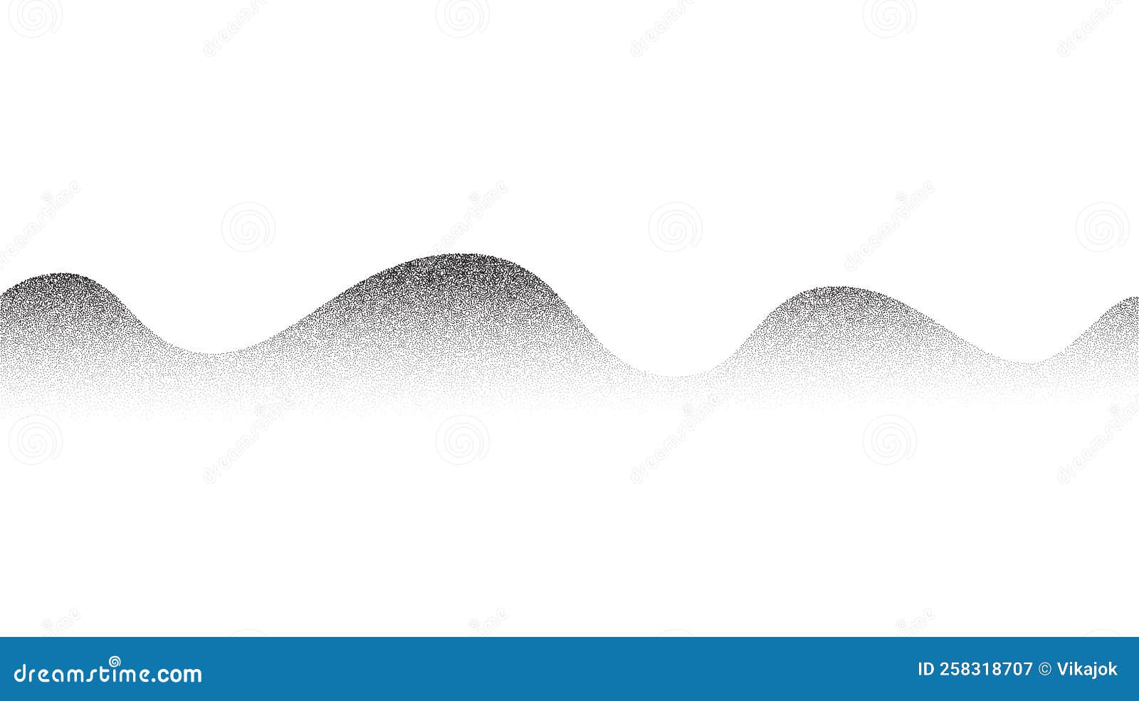 Grain Wave Background. Stippled Texture Hills. Abstract Landscape in ...
