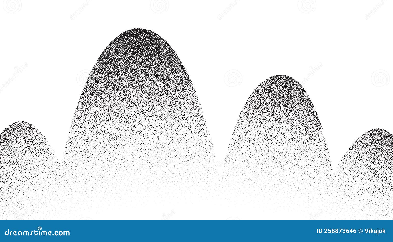 Grain Wave Background. Stippled Texture Hills. Abstract Landscape in ...