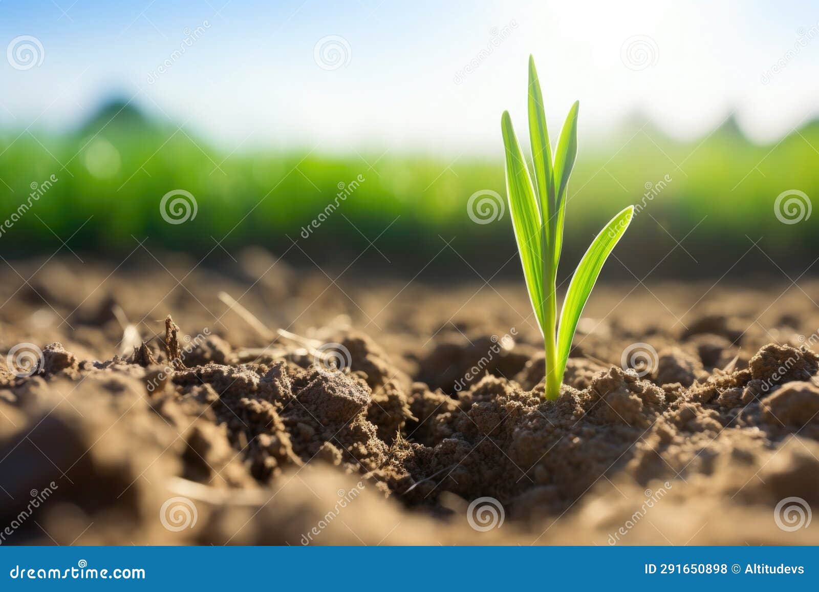 A Grain of Wheat in Fertile Soil Stock Photo - Image of generative ...