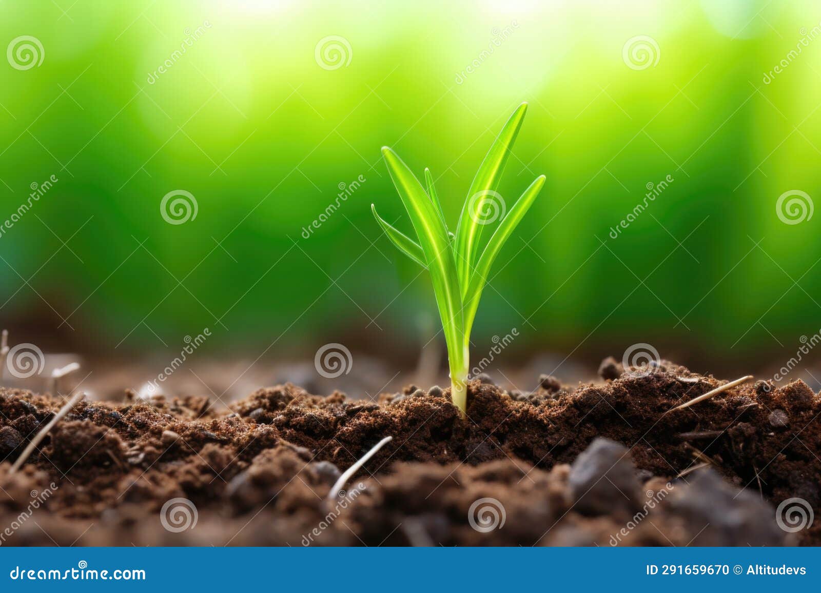 A Grain of Wheat in Fertile Soil Stock Photo - Image of production ...