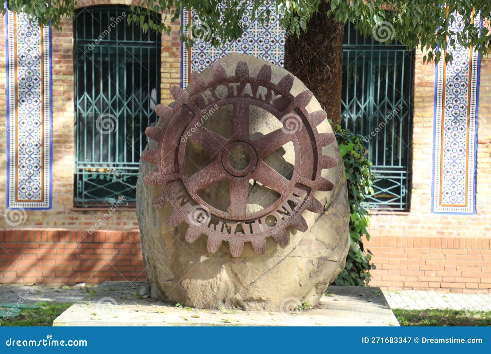 Grain Wheel Placed on a Stone Editorial Photography - Image of grain ...
