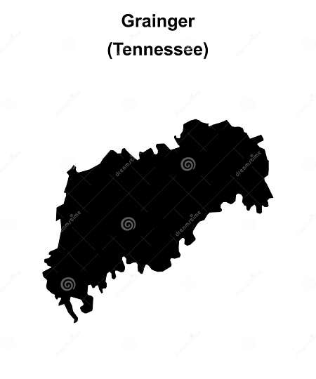 Grainger outline map stock illustration. Illustration of region - 361761049