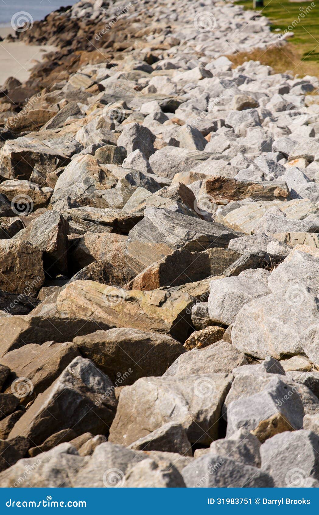 Grainite Stones on Seawall stock image. Image of stone - 31983751