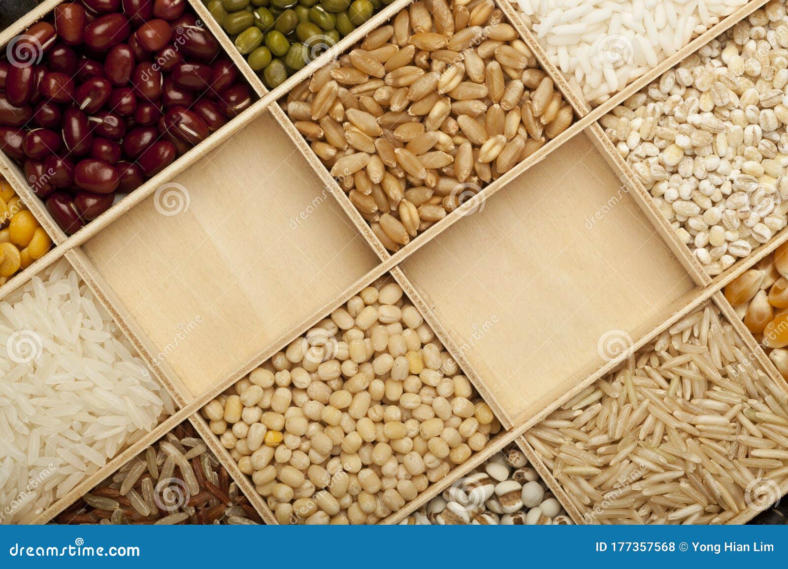 Grains and beans stock photo. Image of healthy, seed - 177357568