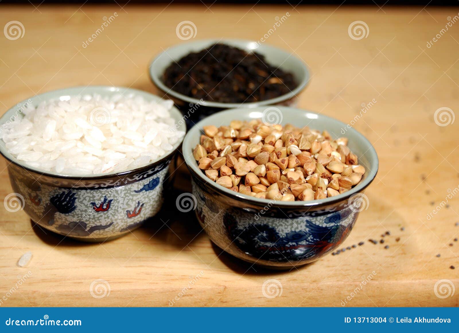 Grains in Chinese cups stock photo. Image of rice, nutrition - 13713004