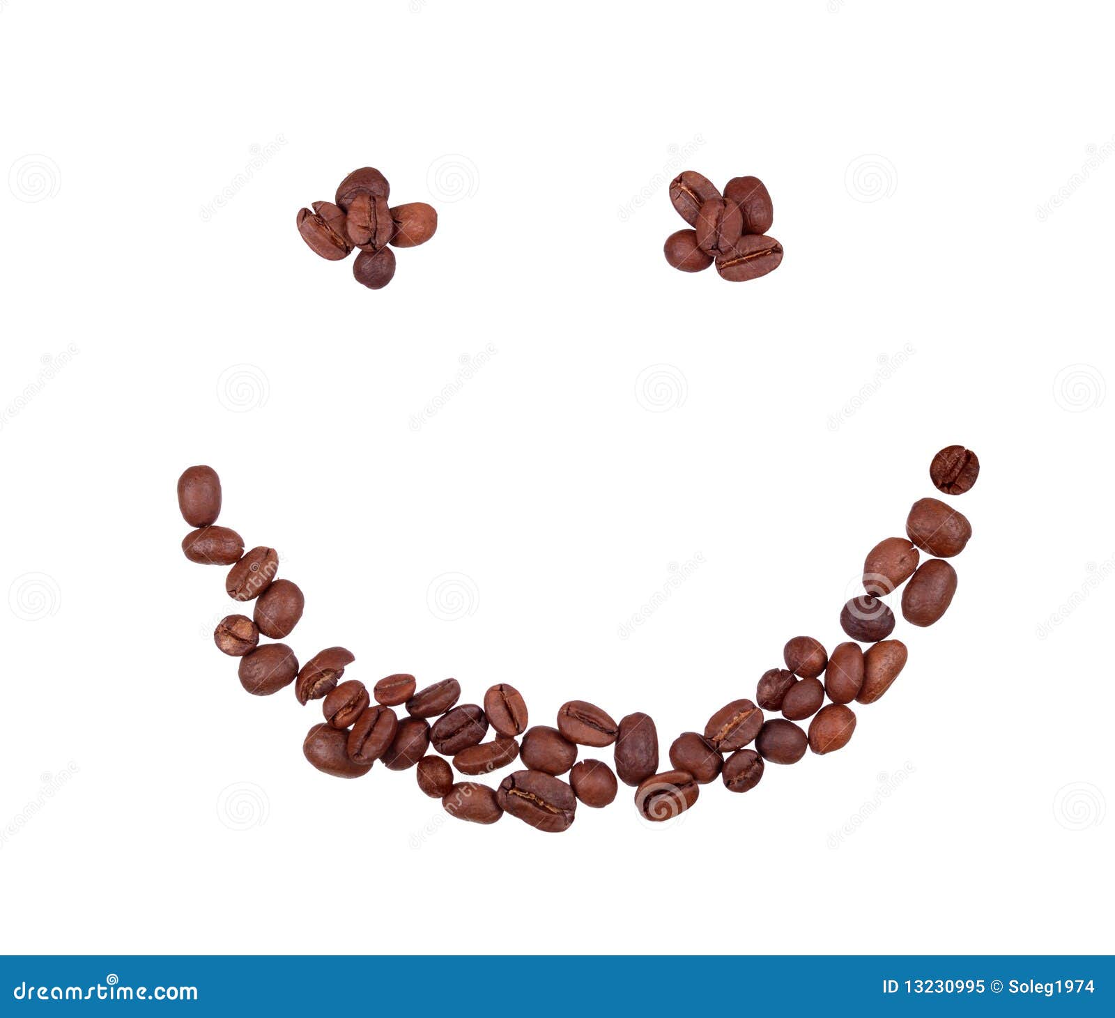 Grains of Coffee in the Form of Smiling Face Stock Image - Image of ...