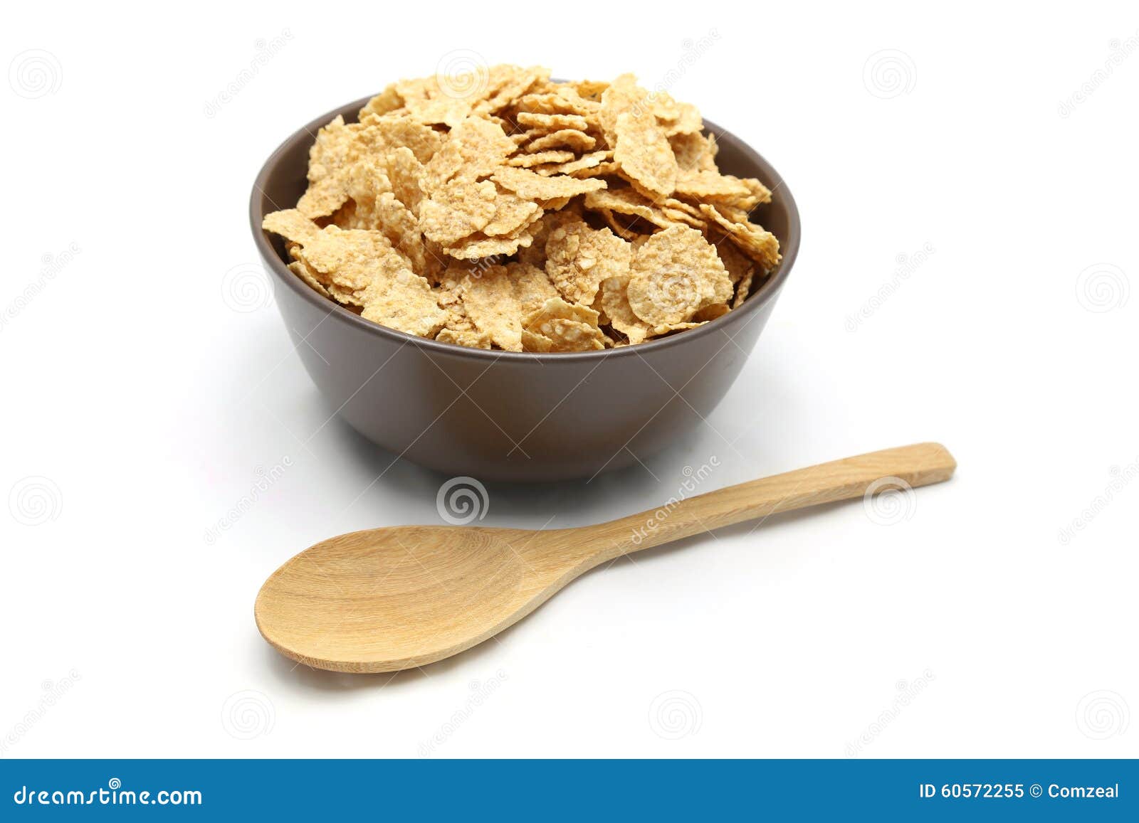 Grains cornflakes in bowl stock image. Image of bowl - 60572255