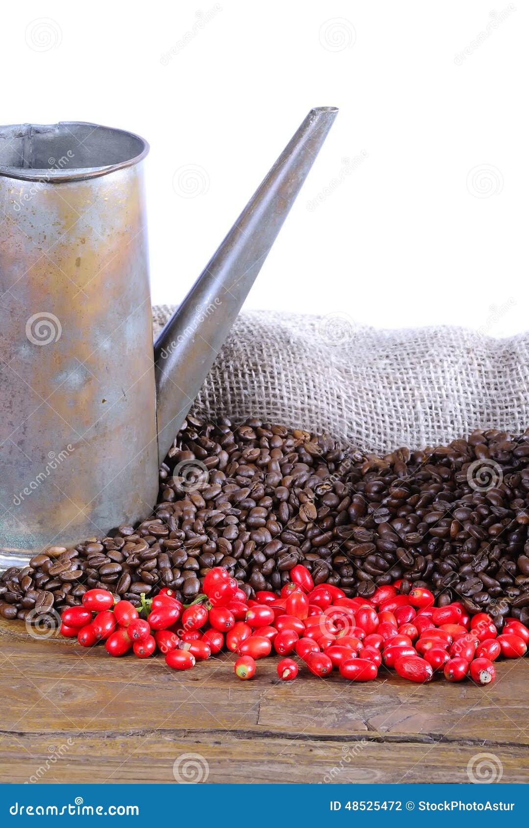 Grains de café photo stock. Image du brassez, couleur - 48525472