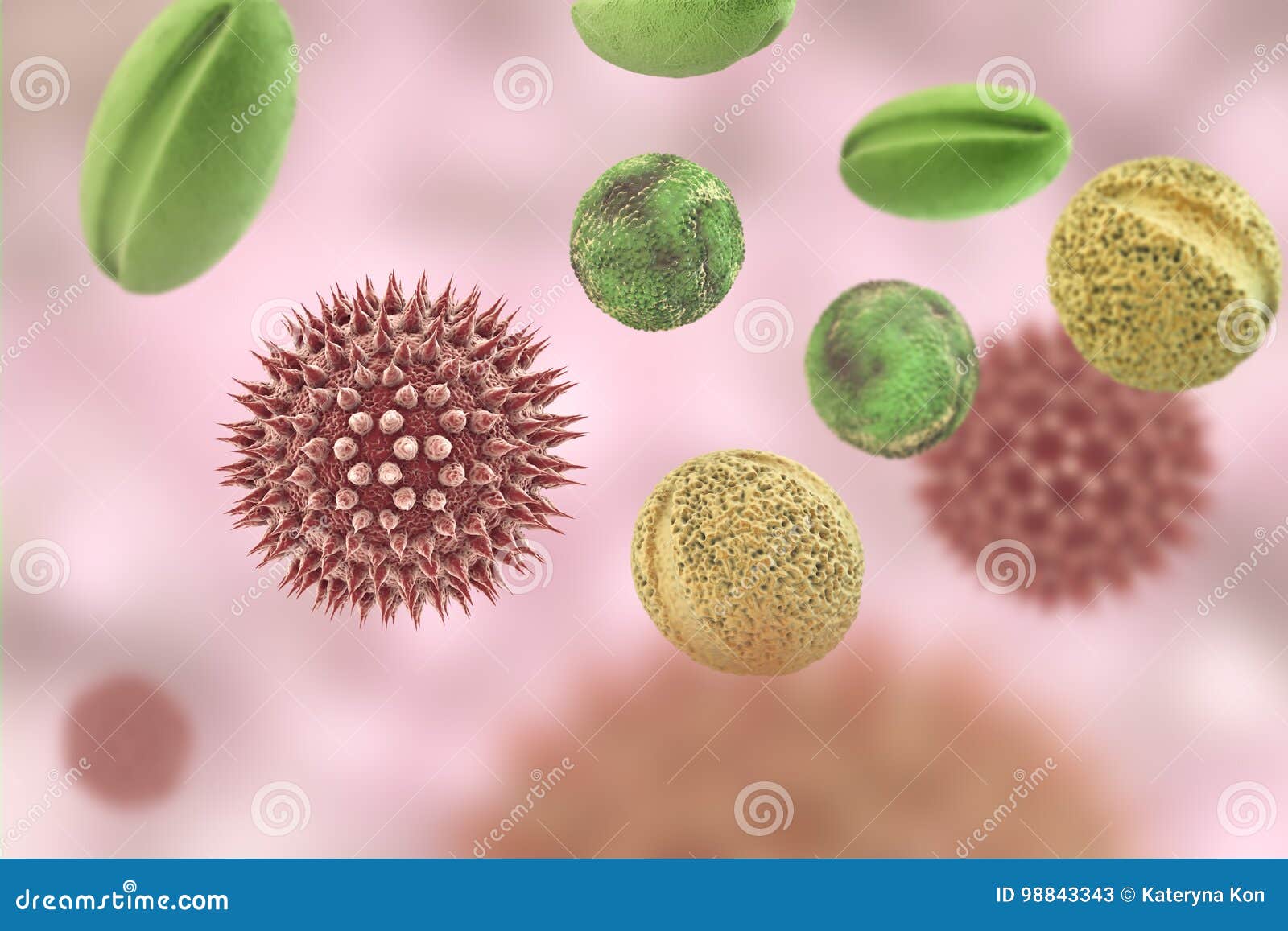 Grains De Pollen, Illustration Illustration Stock - Illustration du ...