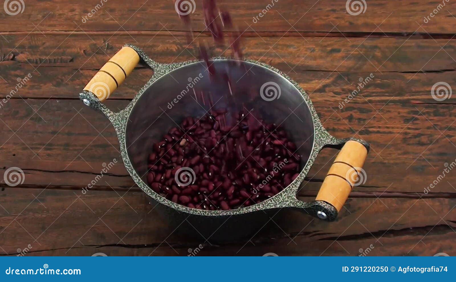 Grains of Raw Red Beans Falling into the Pan Stock Footage - Video of ...