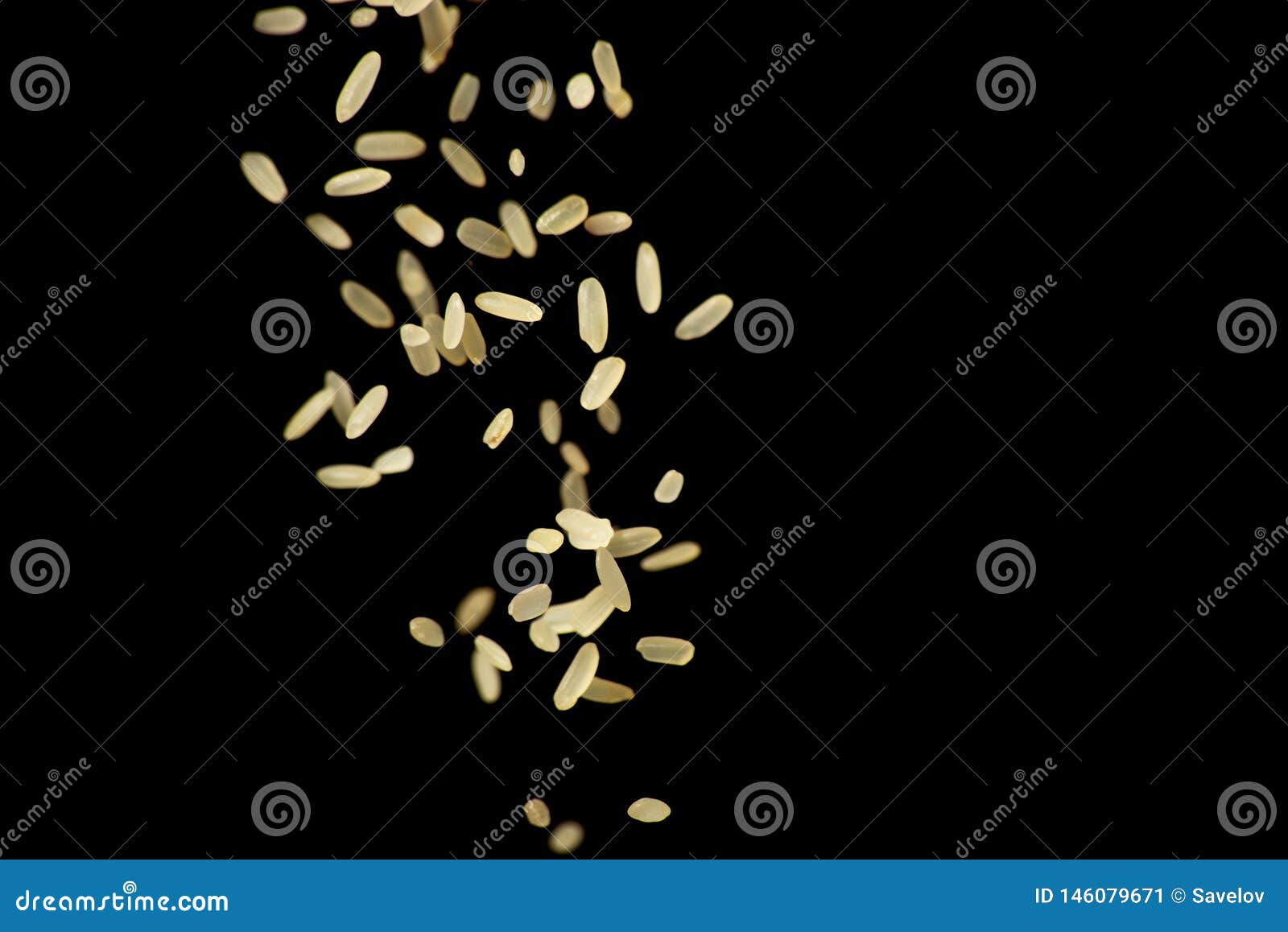 Grains of Rice Falling is Macro Stock Image - Image of grain, falling ...