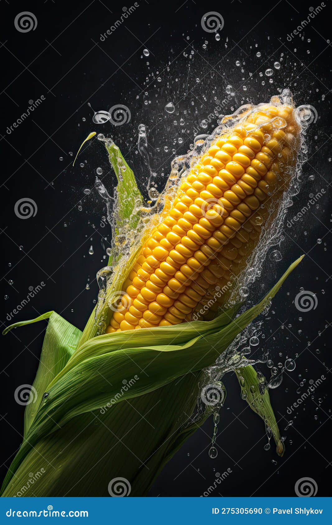 Grains of ripe corn stock illustration. Illustration of nature - 275305690