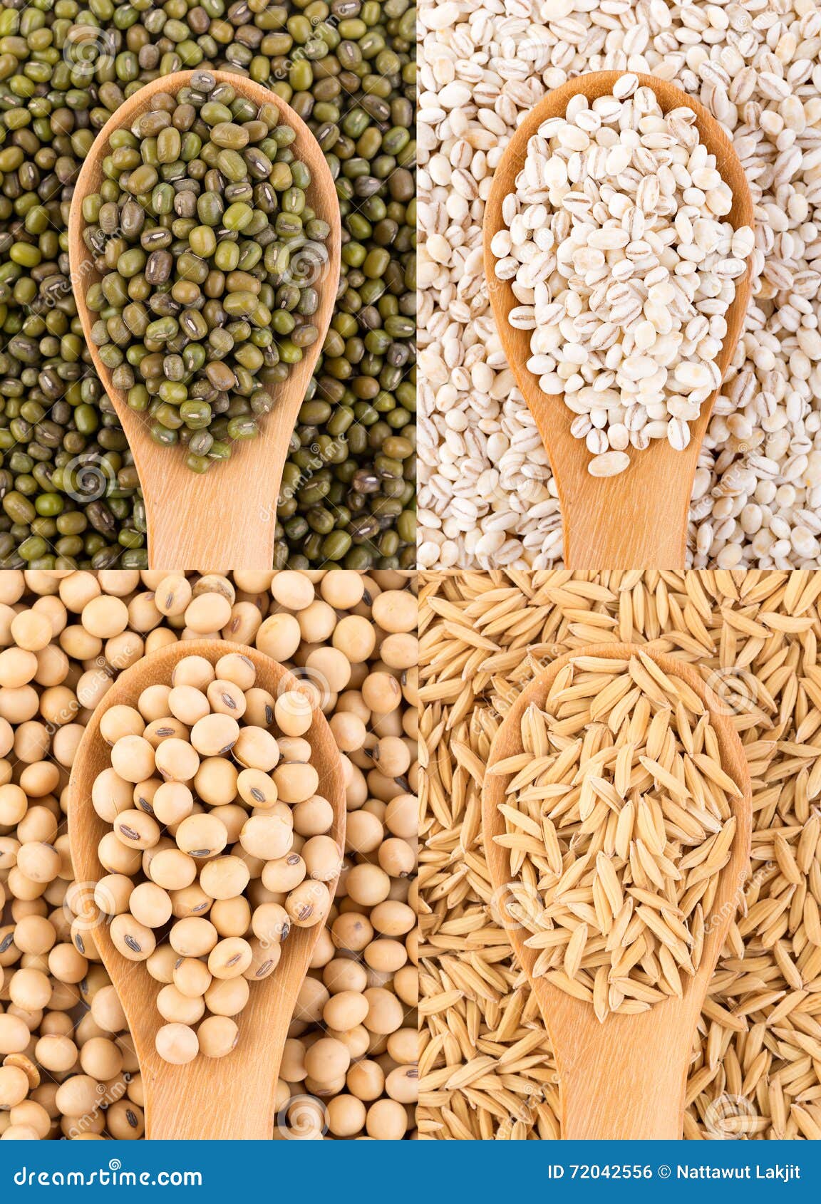 Grains on Spoon Background. Food Background Stock Photo - Image of ...
