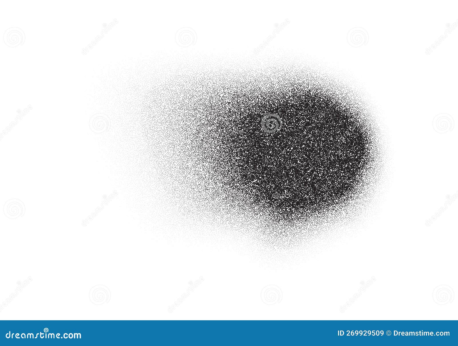 Grainy Noise Circle, Black Dots Grainy Halftone Stain Spot, Vector ...