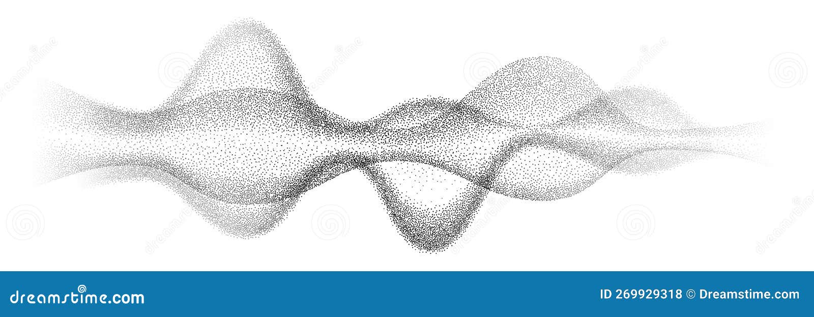 Grainy Noise Wave Tattoo, Pointillism Dots Wave of Grain Gradient ...