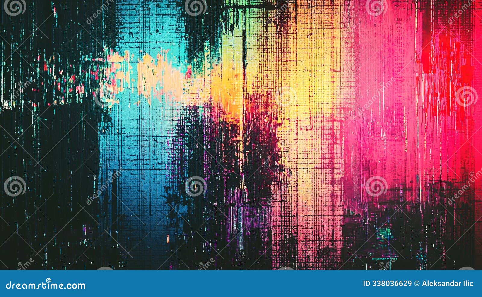 Grainy Tv Glitch Effect with Noise, Grain, Distortion. Glowing ...