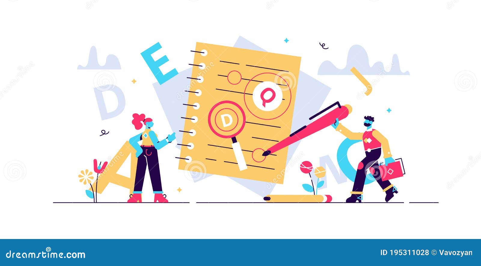 Proofreading Vector Illustration. Mini Stock Illustration ...