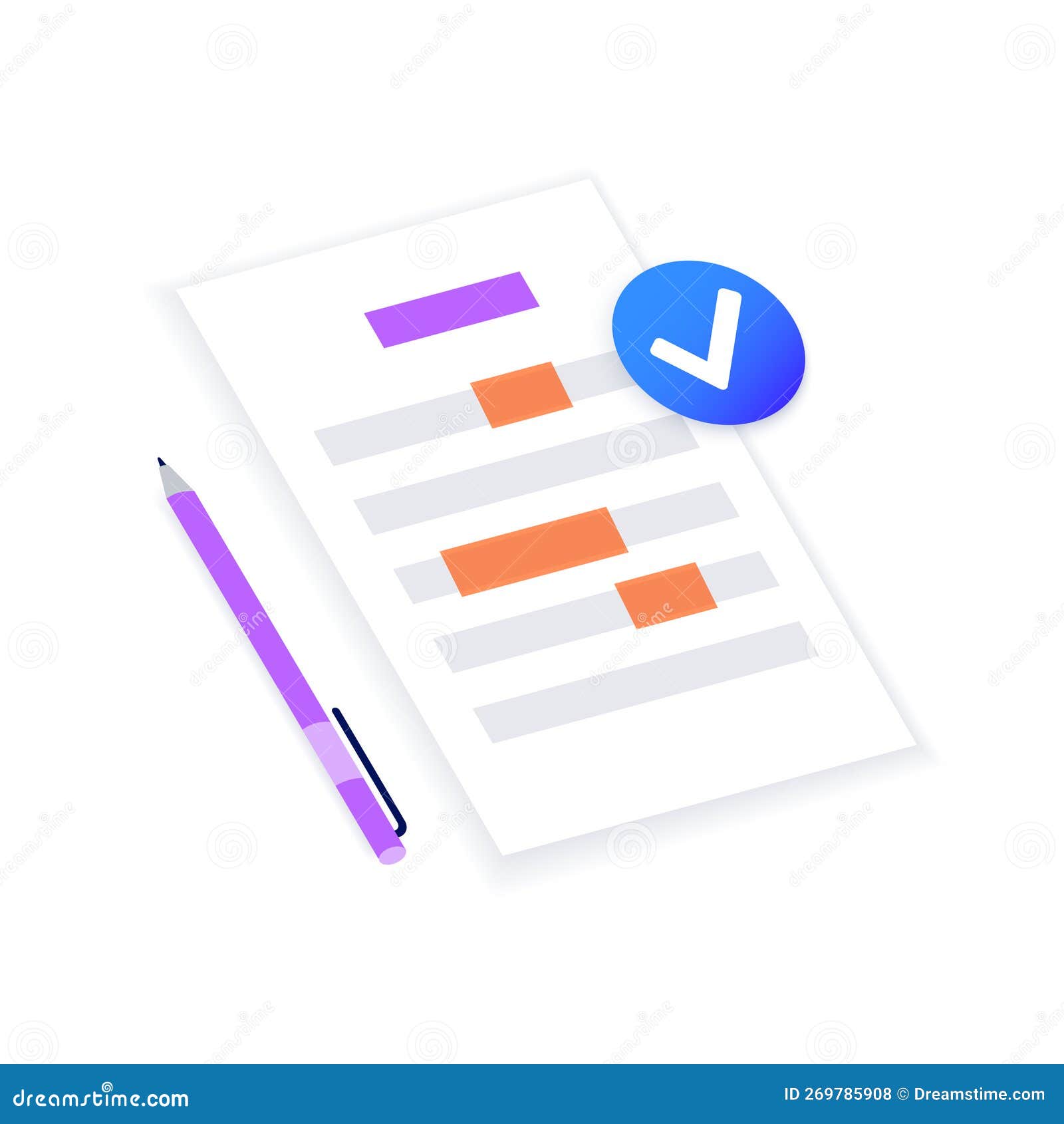 Grammar editing process stock vector. Illustration of proof - 269785908