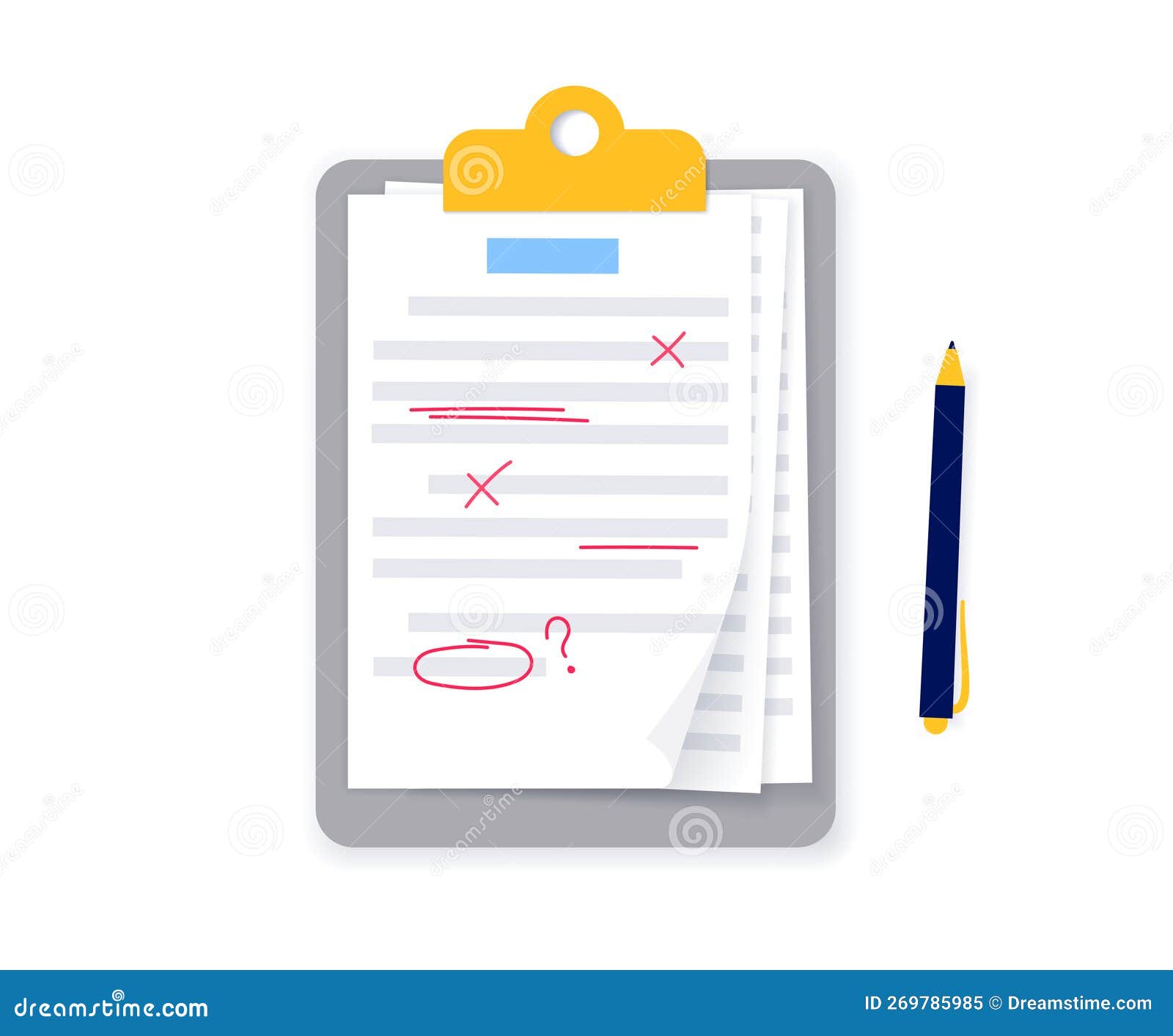 Grammar editing process stock vector. Illustration of text - 269785985