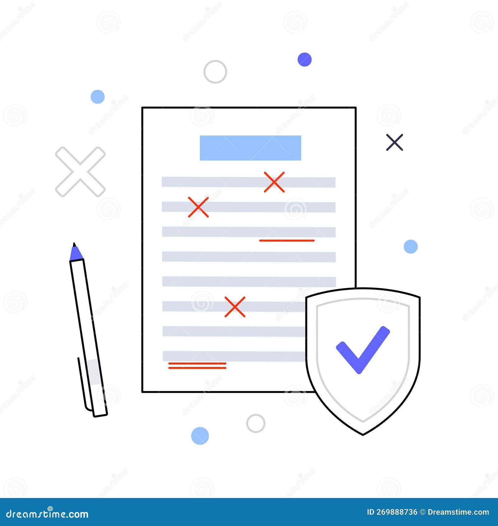 Grammar editing process stock vector. Illustration of incorrect - 269888736