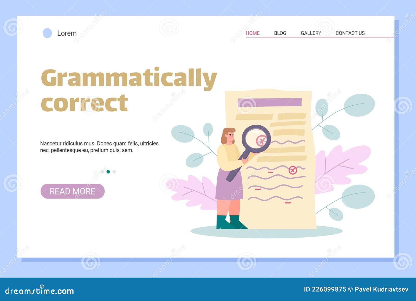 Grammar Editor Or Proofreader Concept, Cartoon Vector Illustration ...