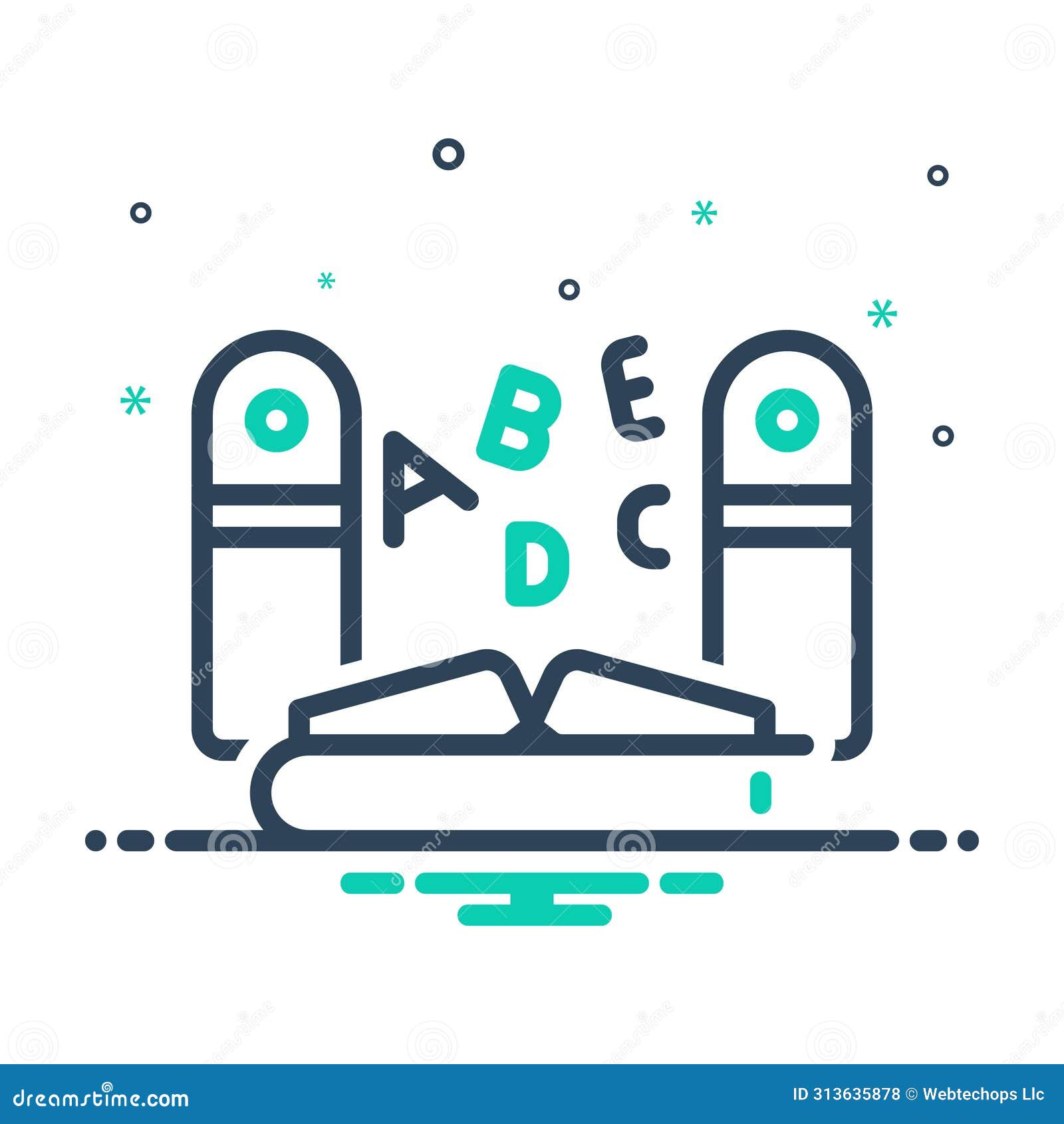 Mix Icon for Grammar, Language and Education Stock Vector ...