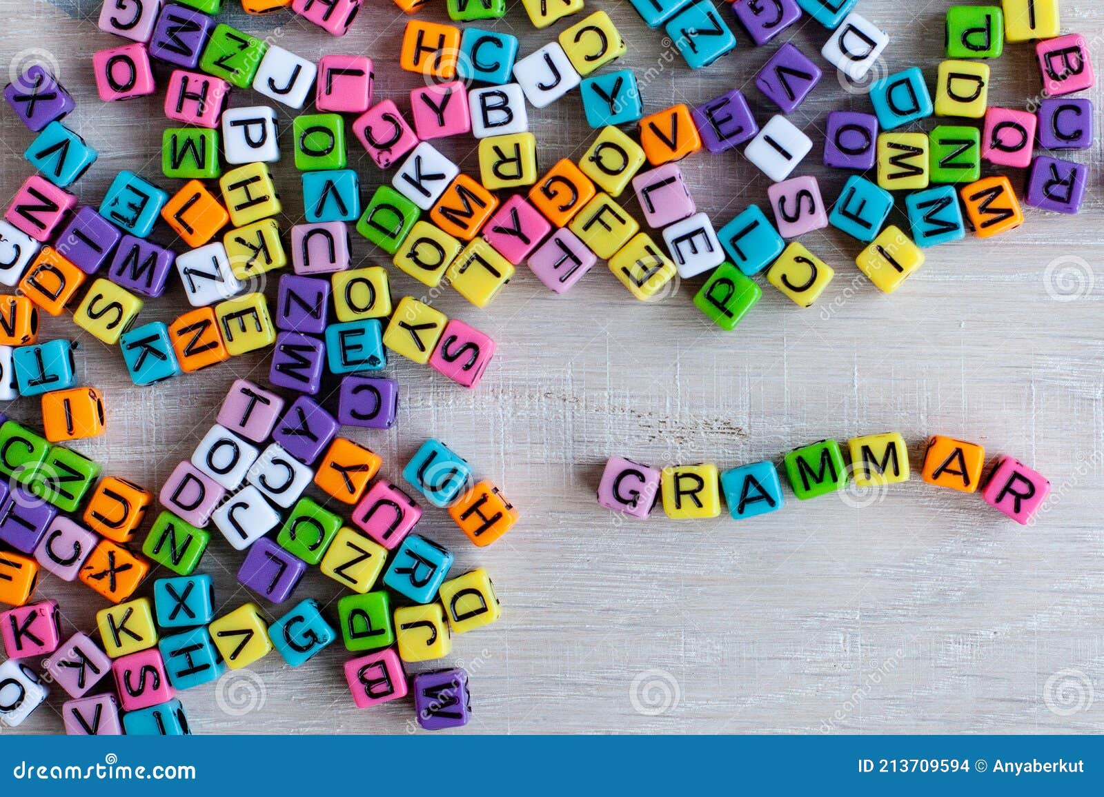 Grammar, Learn Language Concept Stock Photo - Image of sign, letters ...