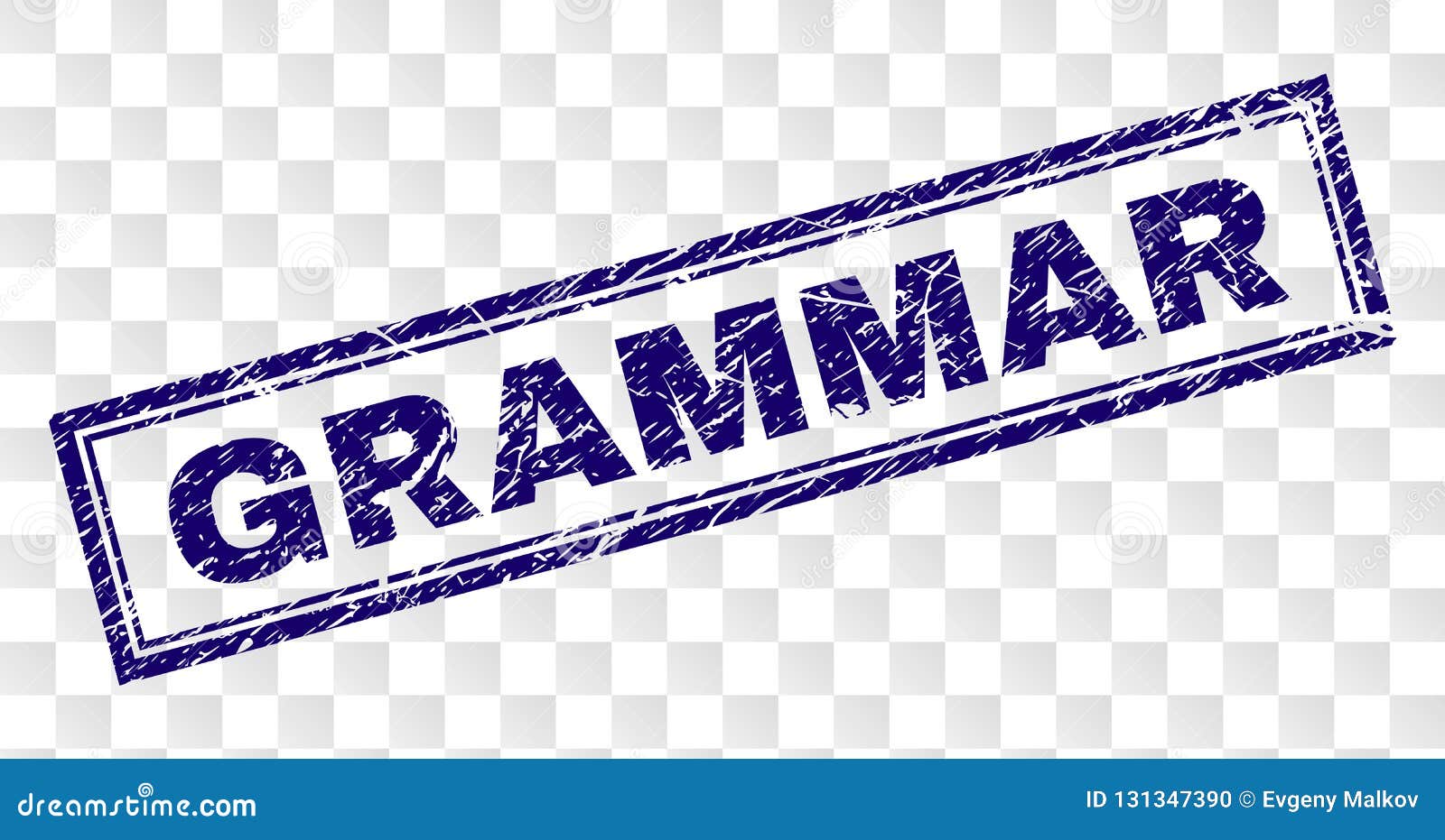 Scratched GRAMMAR Rectangle Stamp Stock Vector - Illustration of ...