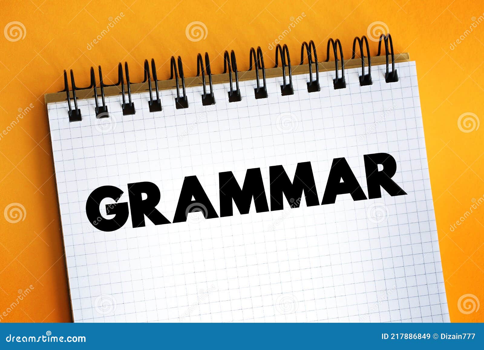 Grammar Text Quote on Notepad, Concept Background Stock Image - Image ...
