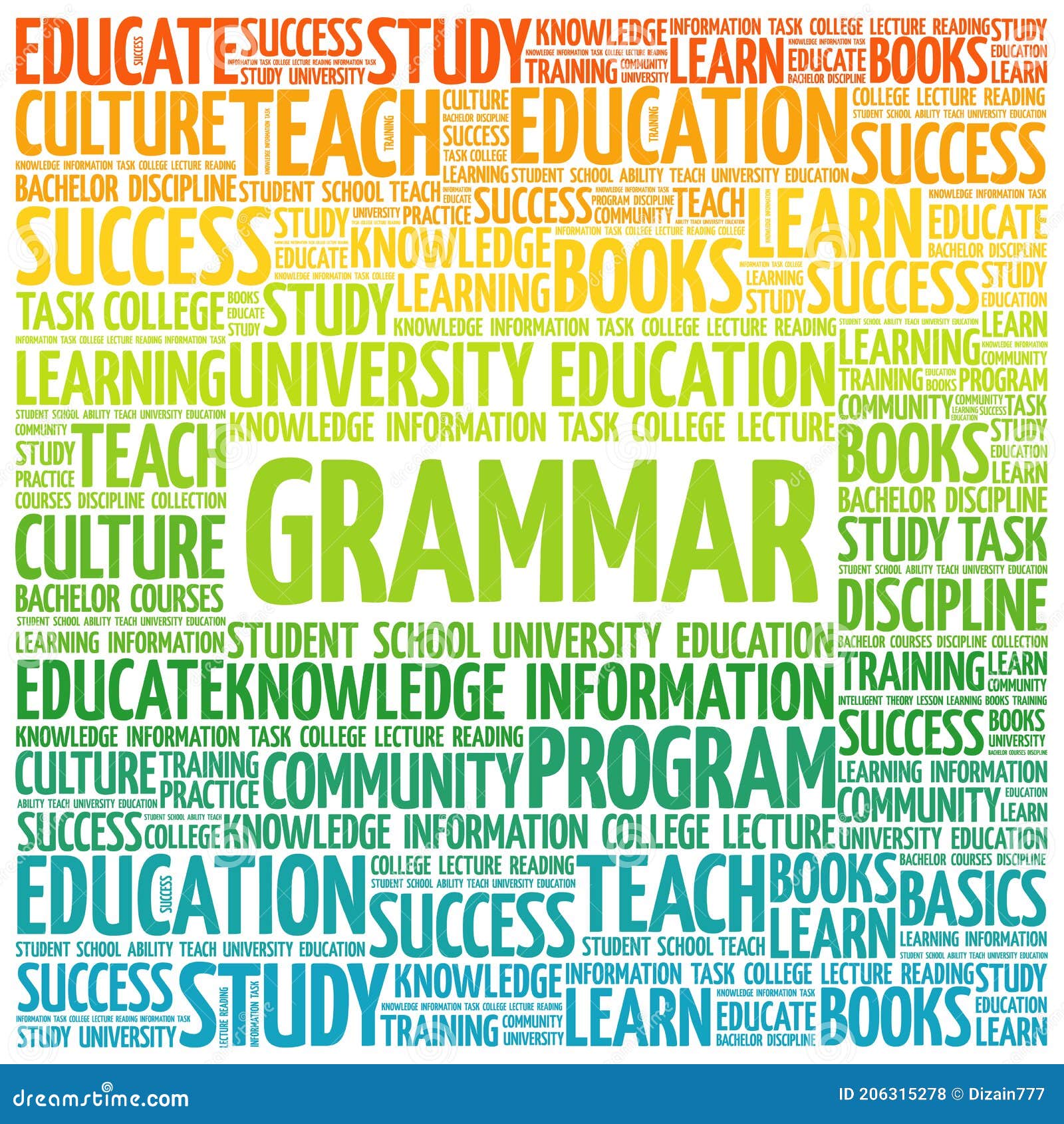 Grammar word cloud stock illustration. Illustration of background ...